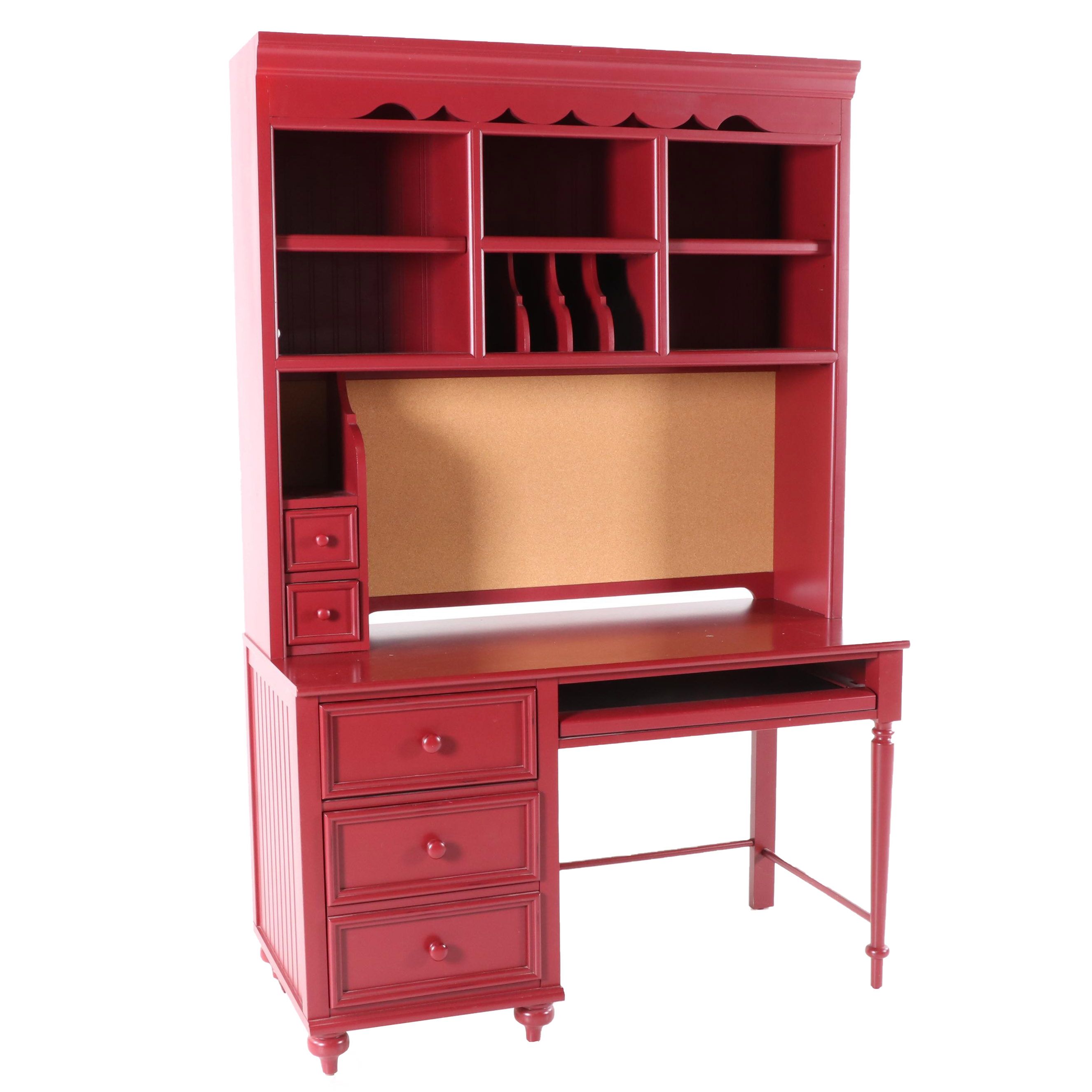 "Young America" Stanley Furniture Painted Wooden Computer Desk | EBTH