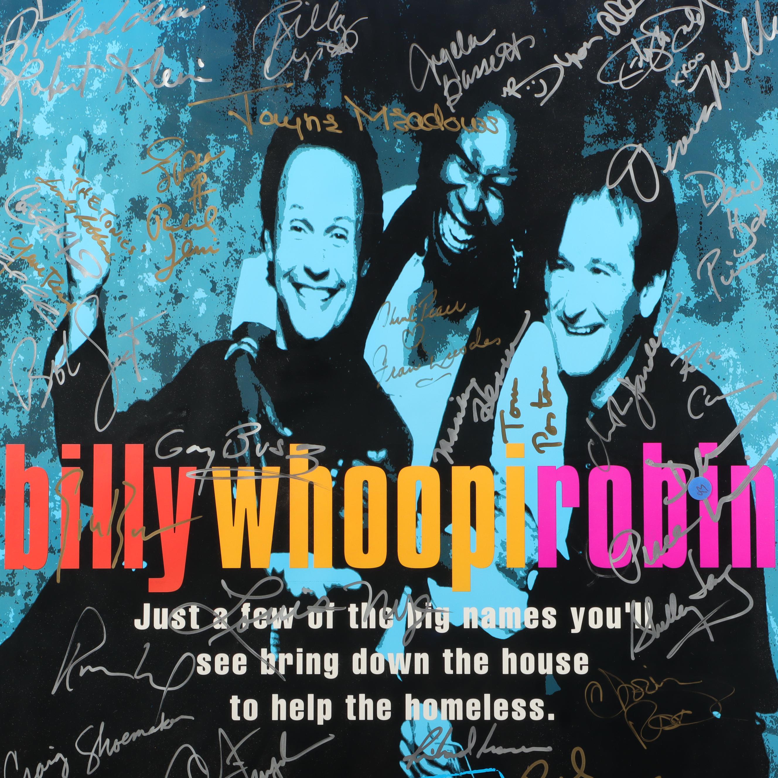 1995 Comic Relief VII Signed Framed Poster with Robin Williams, and ...