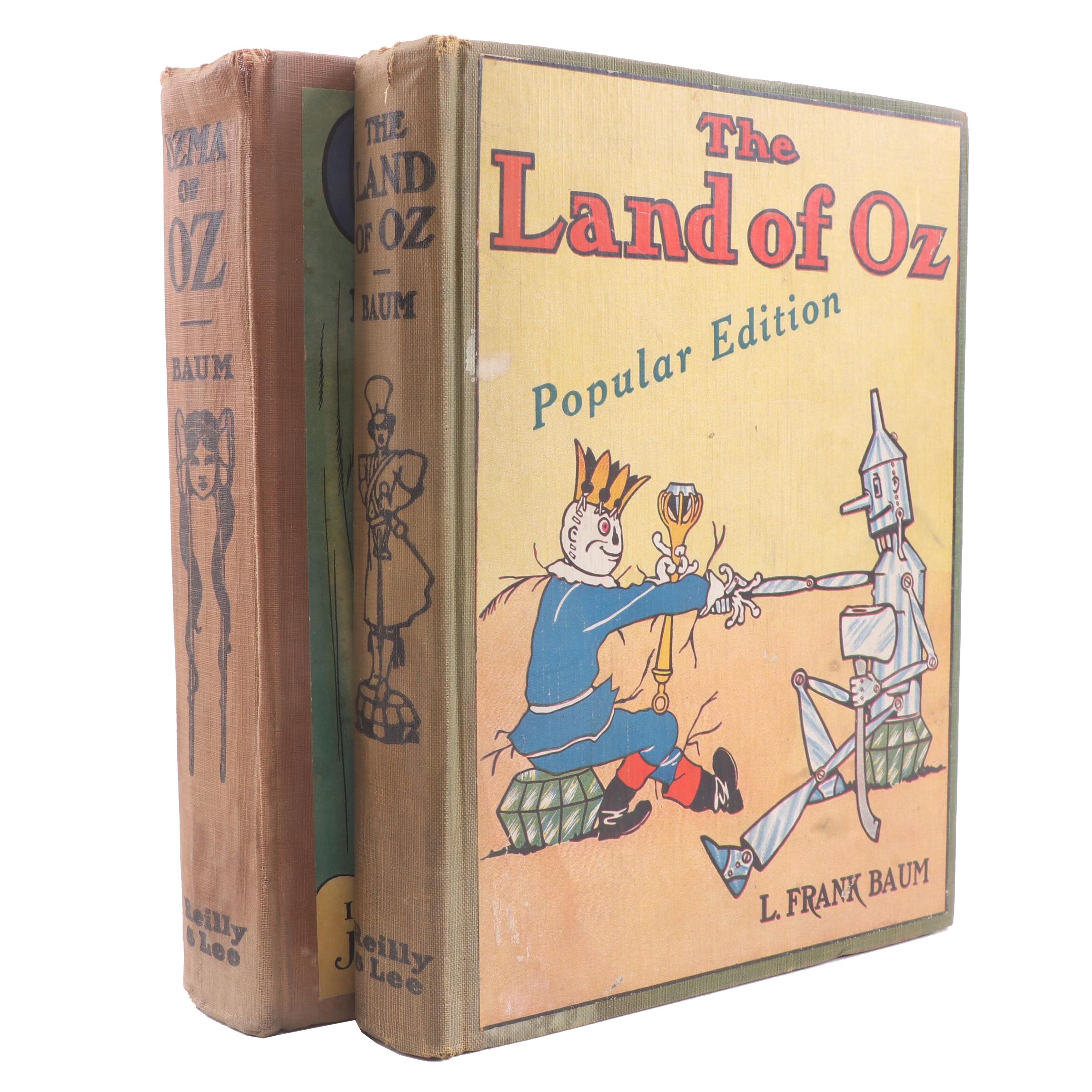 1925 "The Land of Oz" and 1931 "Ozma of Oz" Popular Editions by L ...