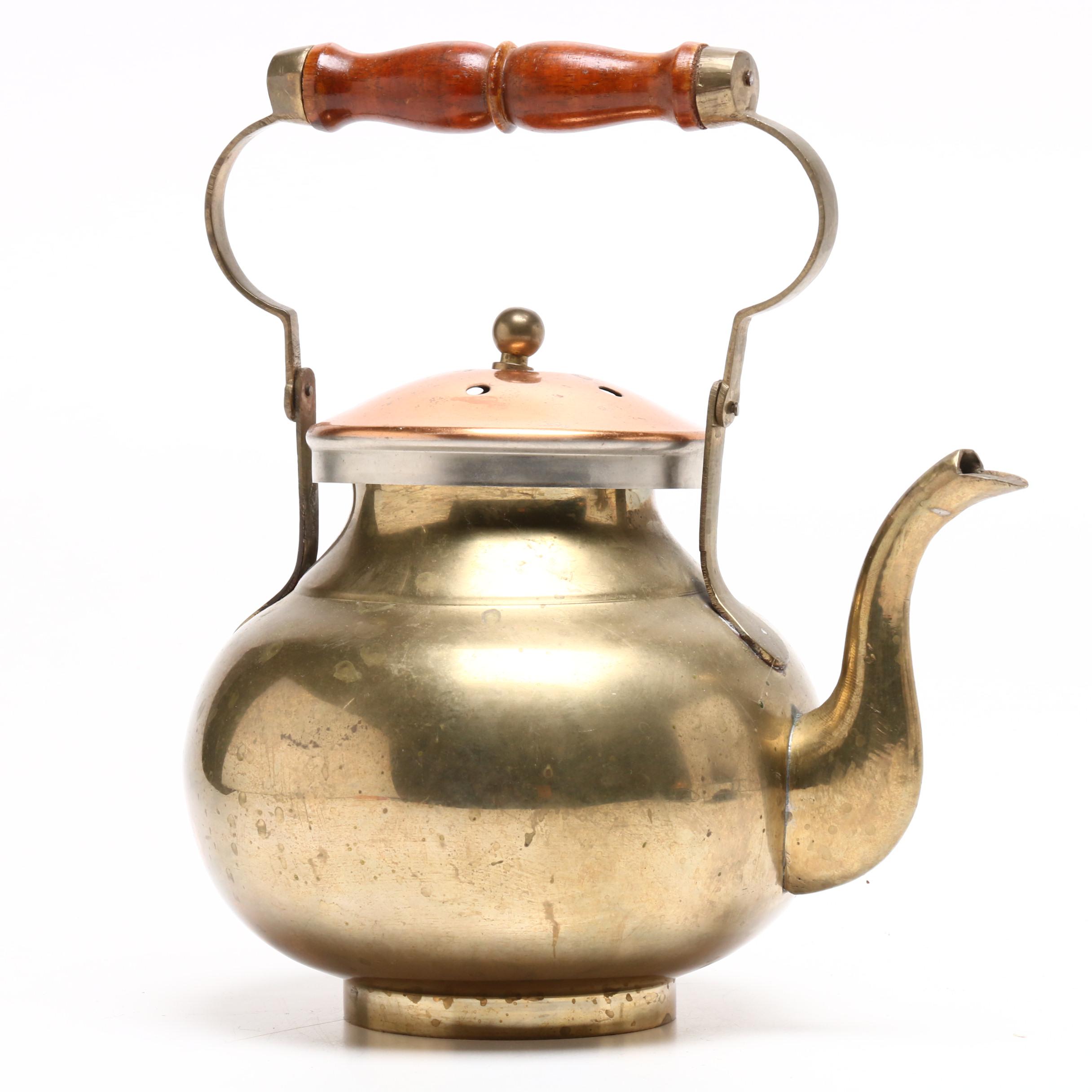 Old Dutch and Other Copper Pots with Chafing Dishes, Mid to Late 20th ...