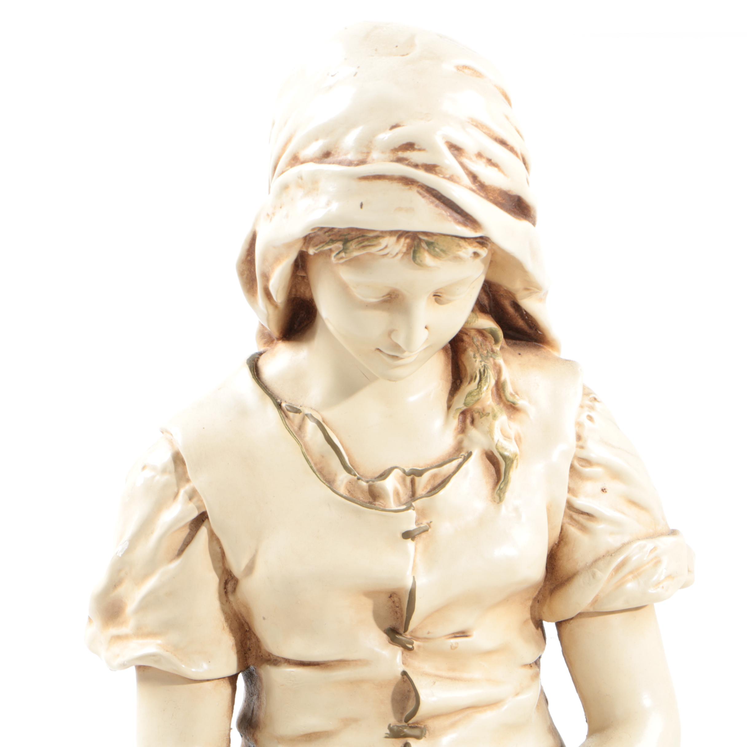 Alexander Backer Company Chalkware Sculpture after Émile Edward Peynot ...