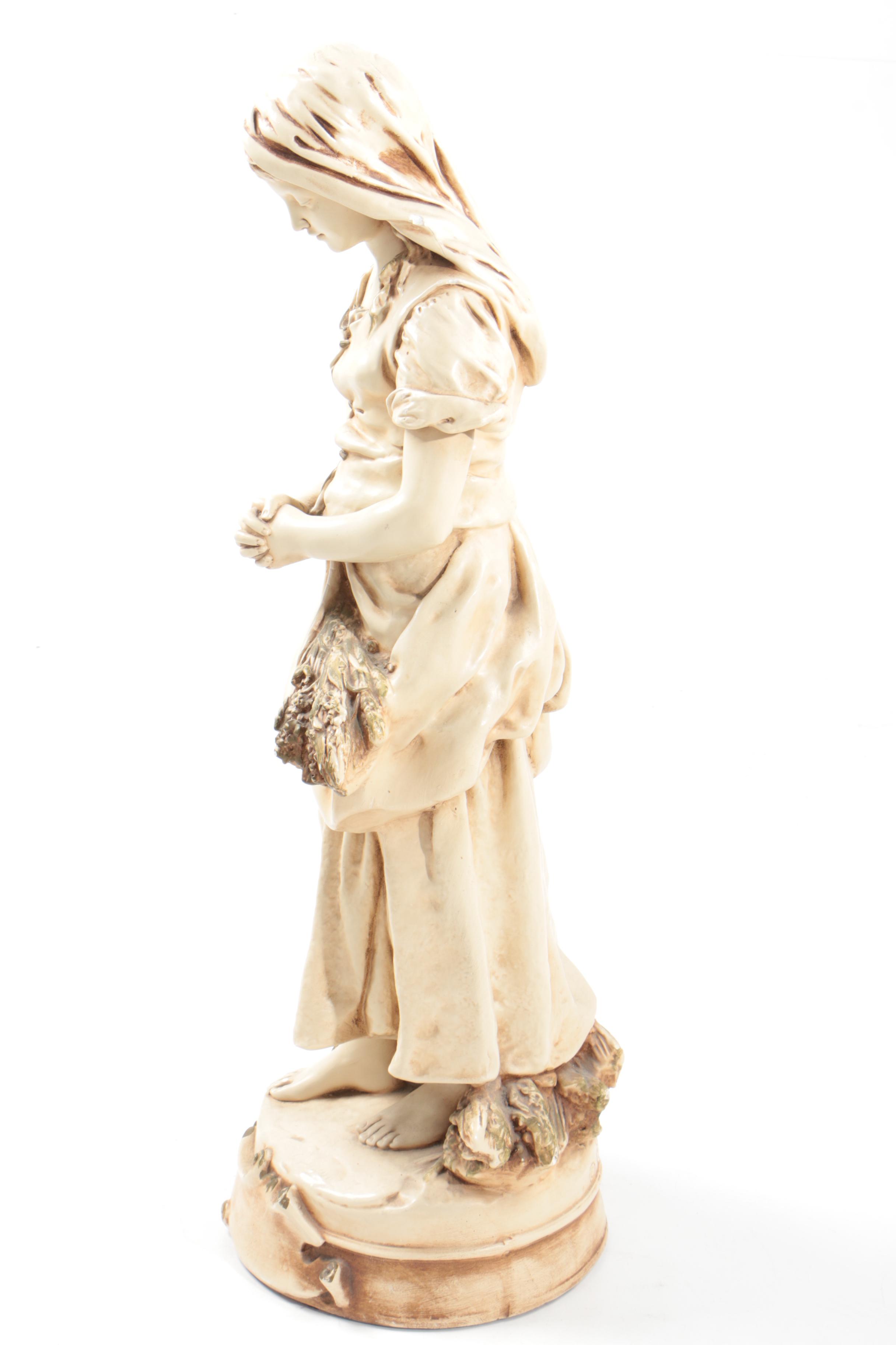 Alexander Backer Company Chalkware Sculpture after Émile Edward Peynot ...