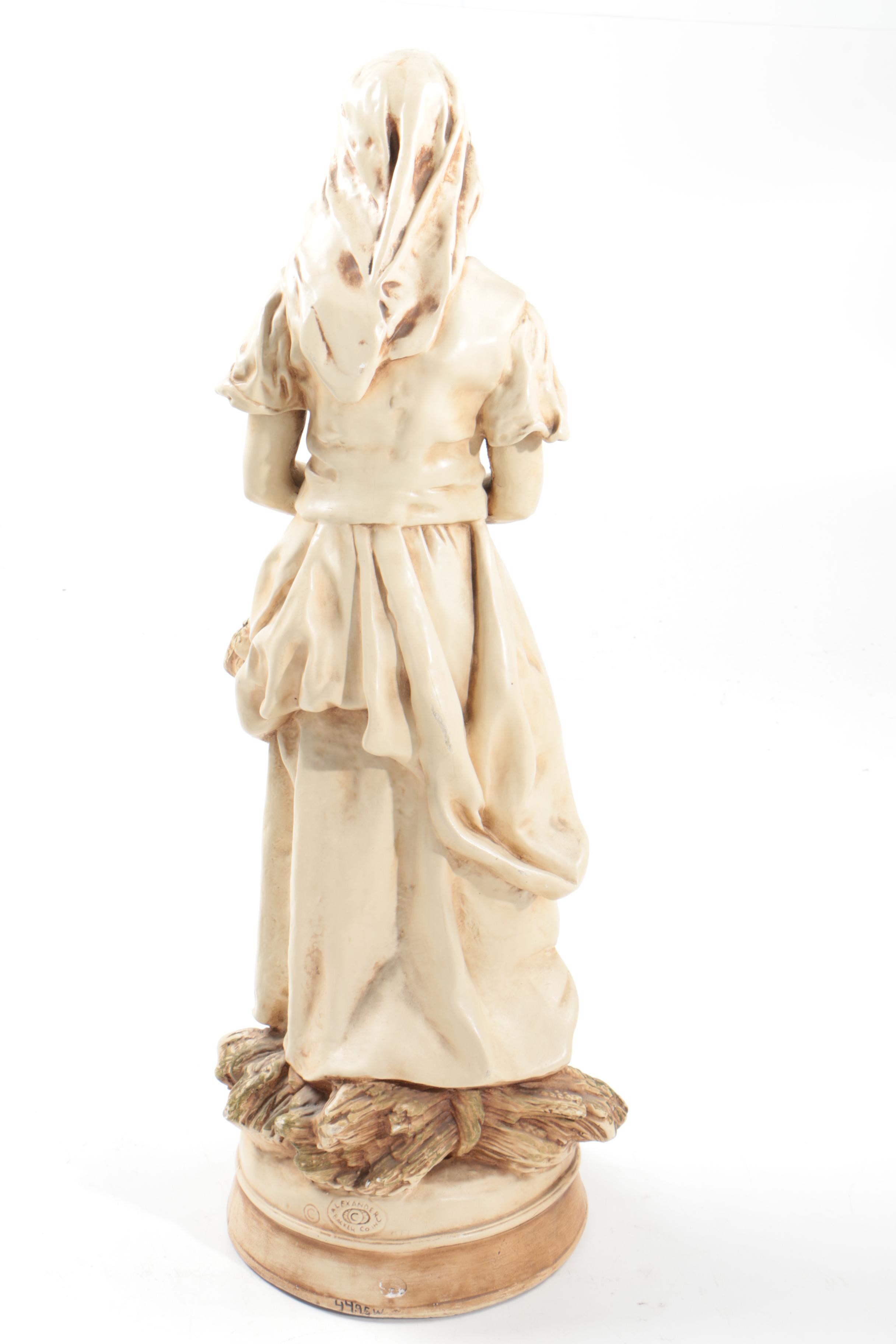 Alexander Backer Company Chalkware Sculpture after Émile Edward Peynot ...