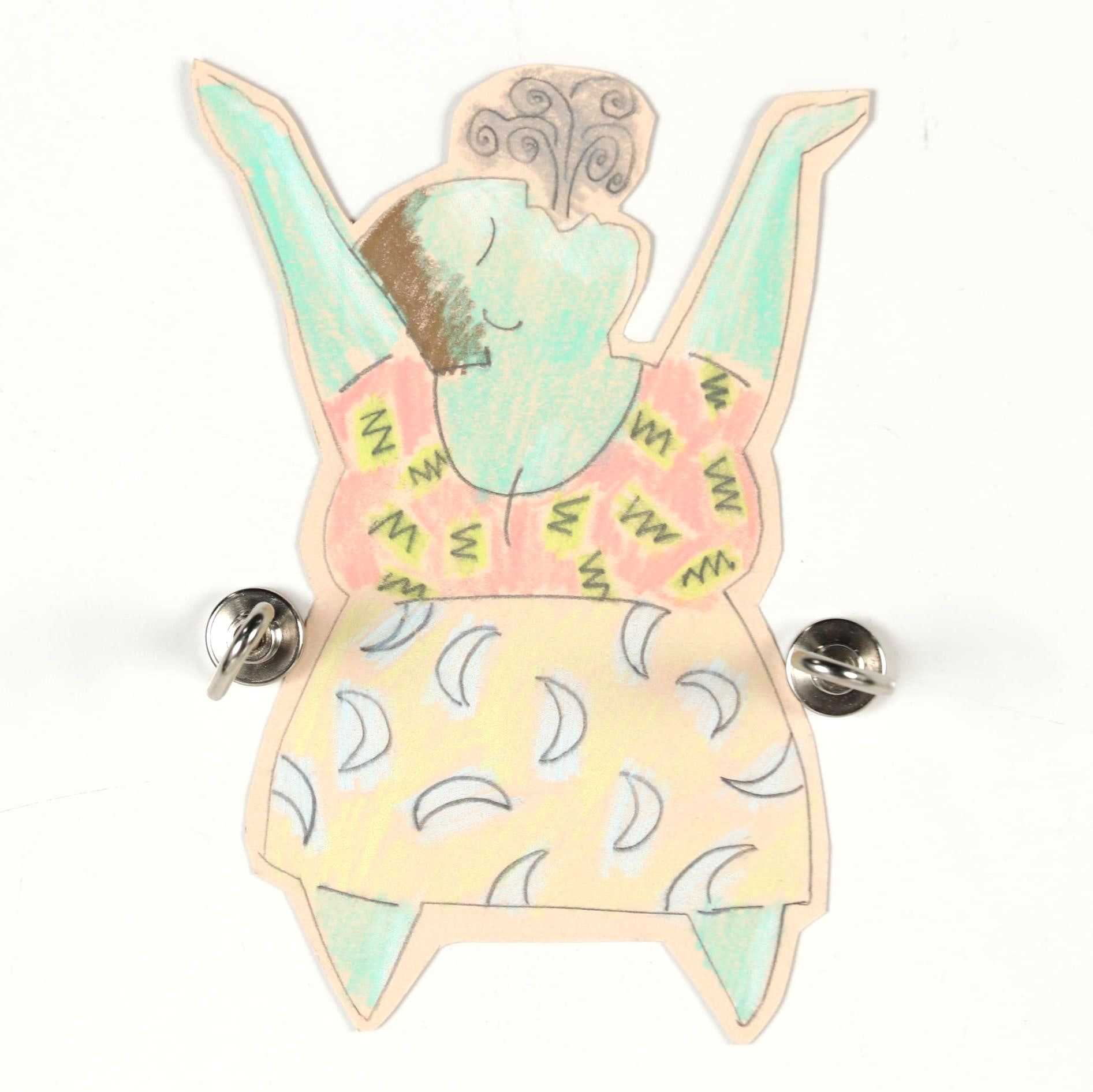 Merle Rosen Paper Cut-Out Pastel Drawing | EBTH