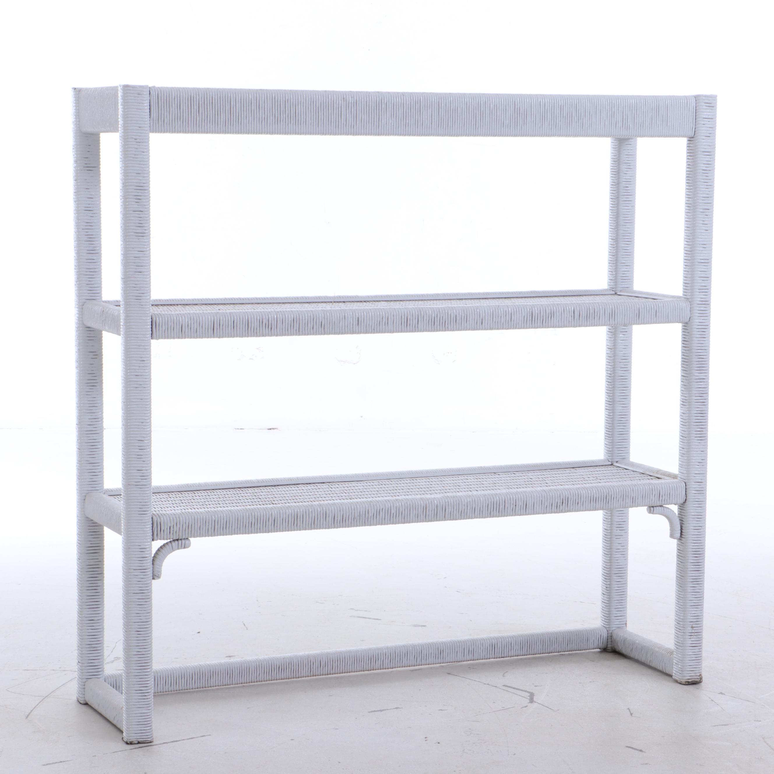 White Wicker Bookcase | EBTH