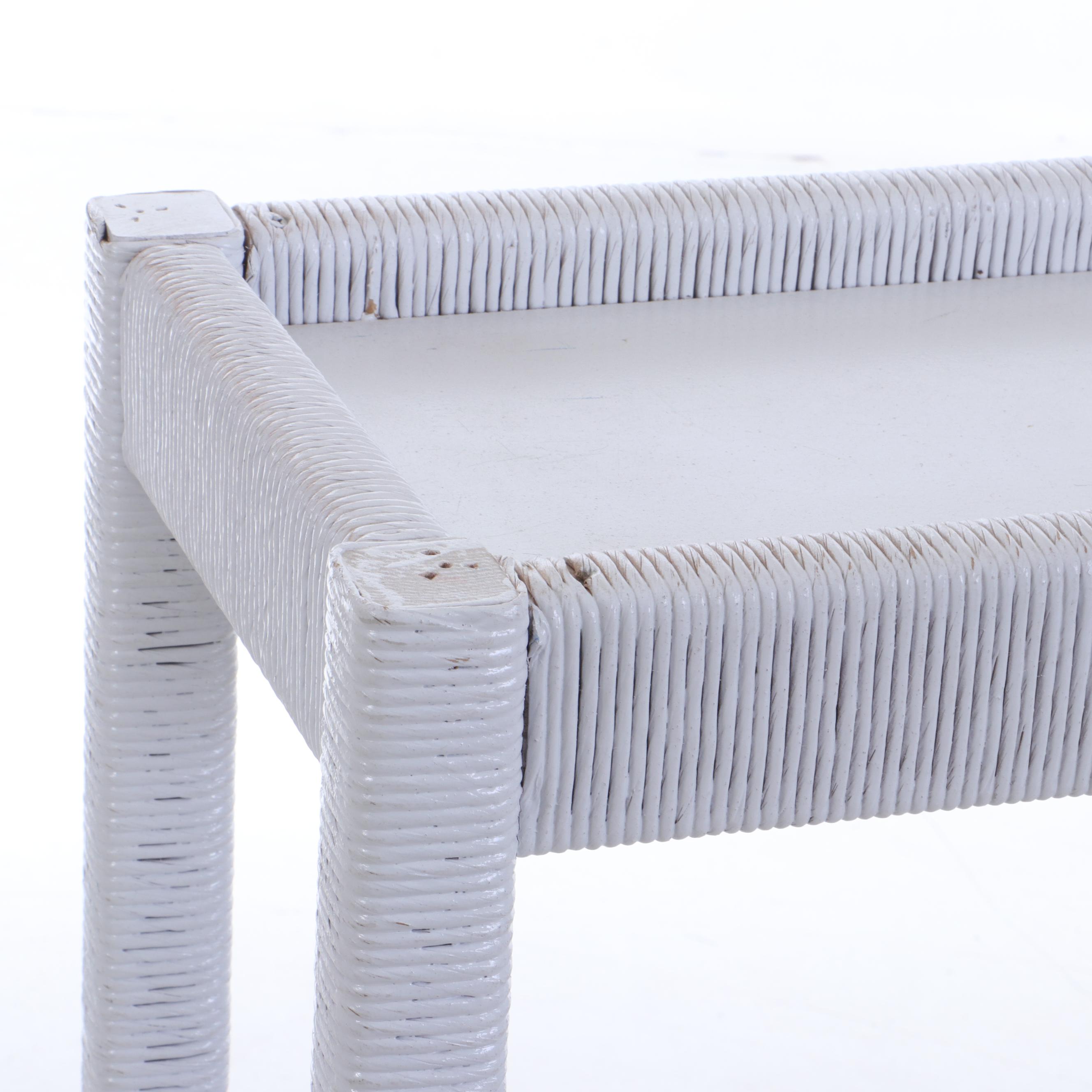 White Wicker Bookcase | EBTH