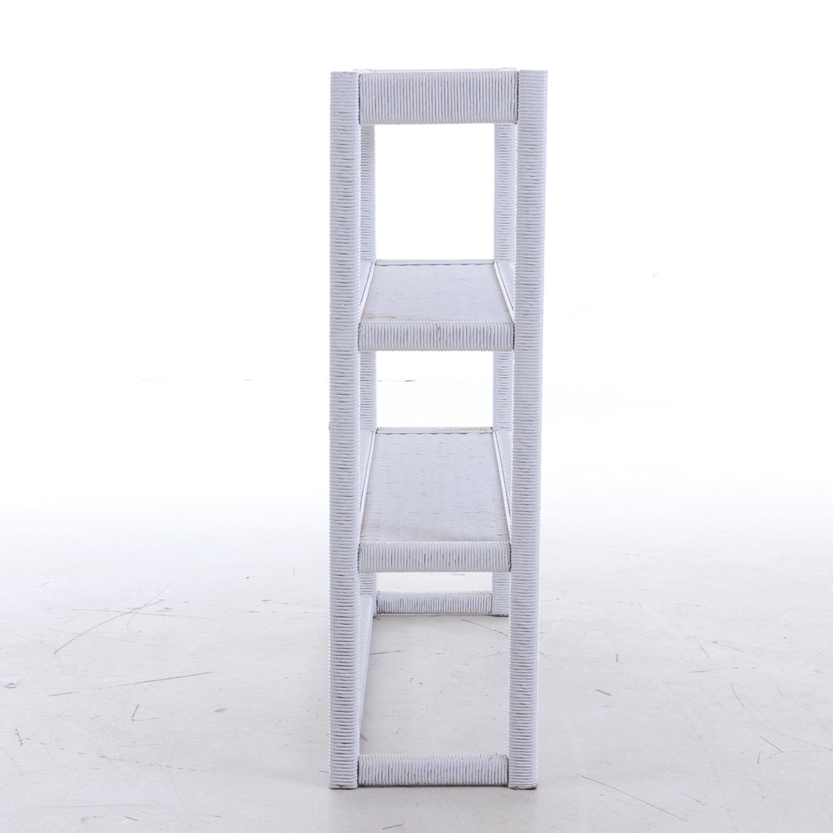 White Wicker Bookcase | EBTH