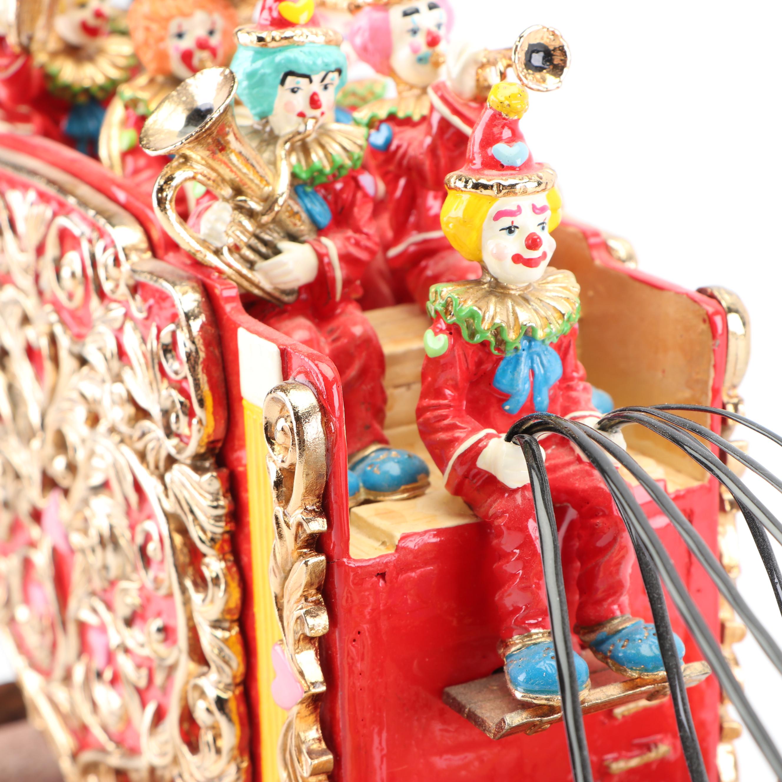 Large Ron Lee "World of Clowns" Limited Edition Figurine on Large Onyx ...