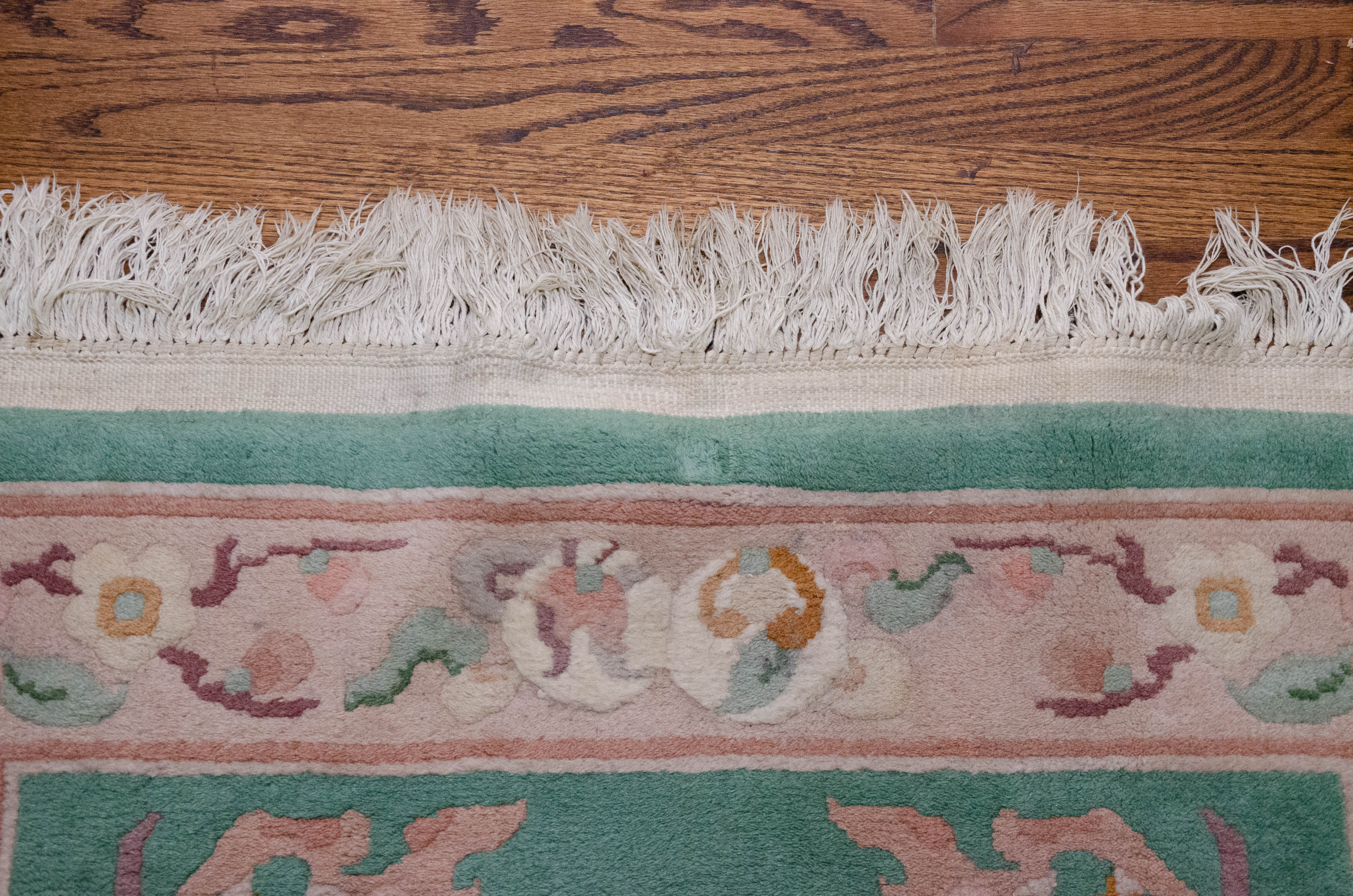 Hand-Knotted Sculpted Floral Chinese Wool Rug | EBTH