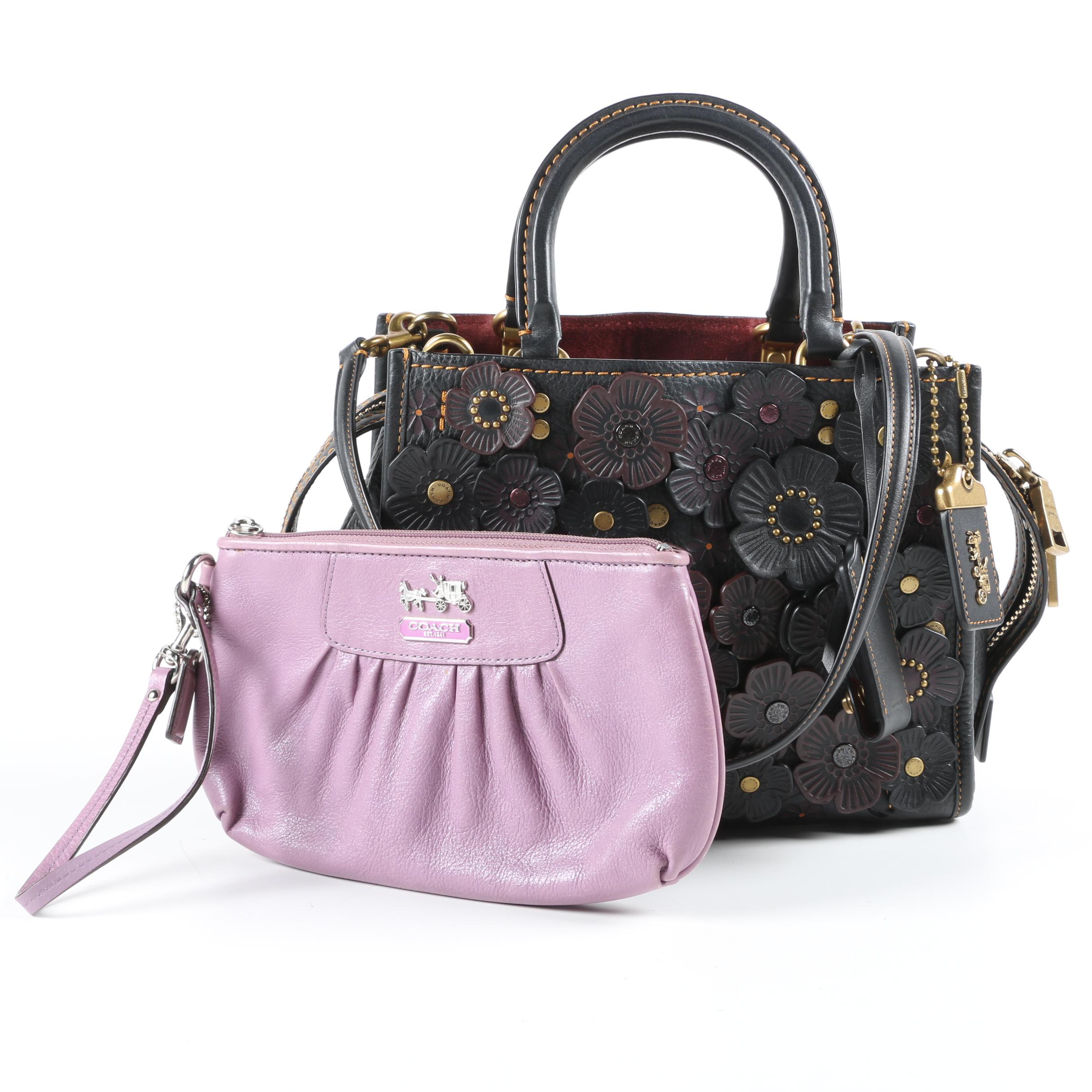 Coach 1941 Rogue 25 Satchel with Tea Roses and Coach Madison Wristlet ...