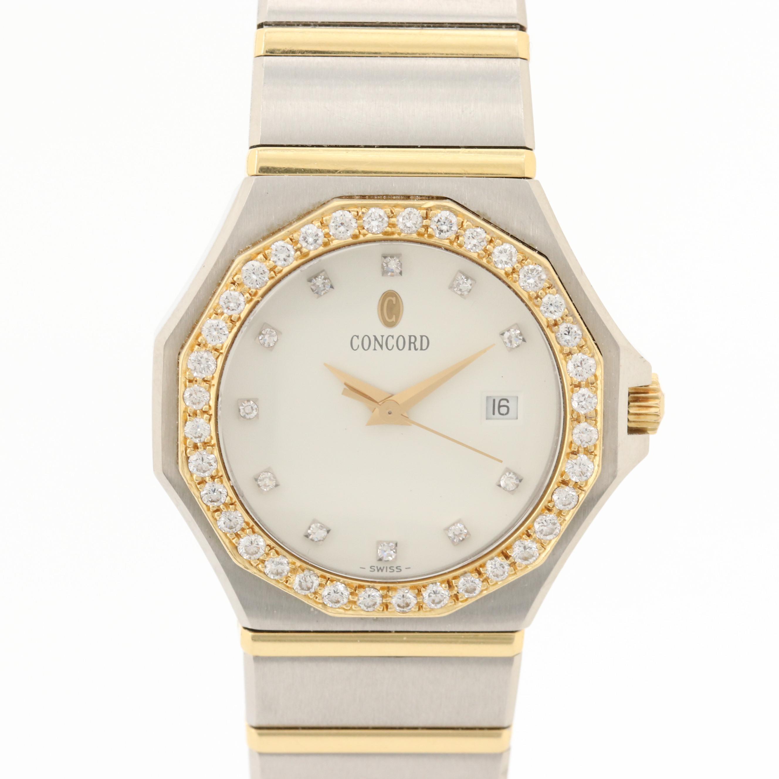 Concord Mariner SG-500 18K Gold and Stainless Steel Wristwatch With ...