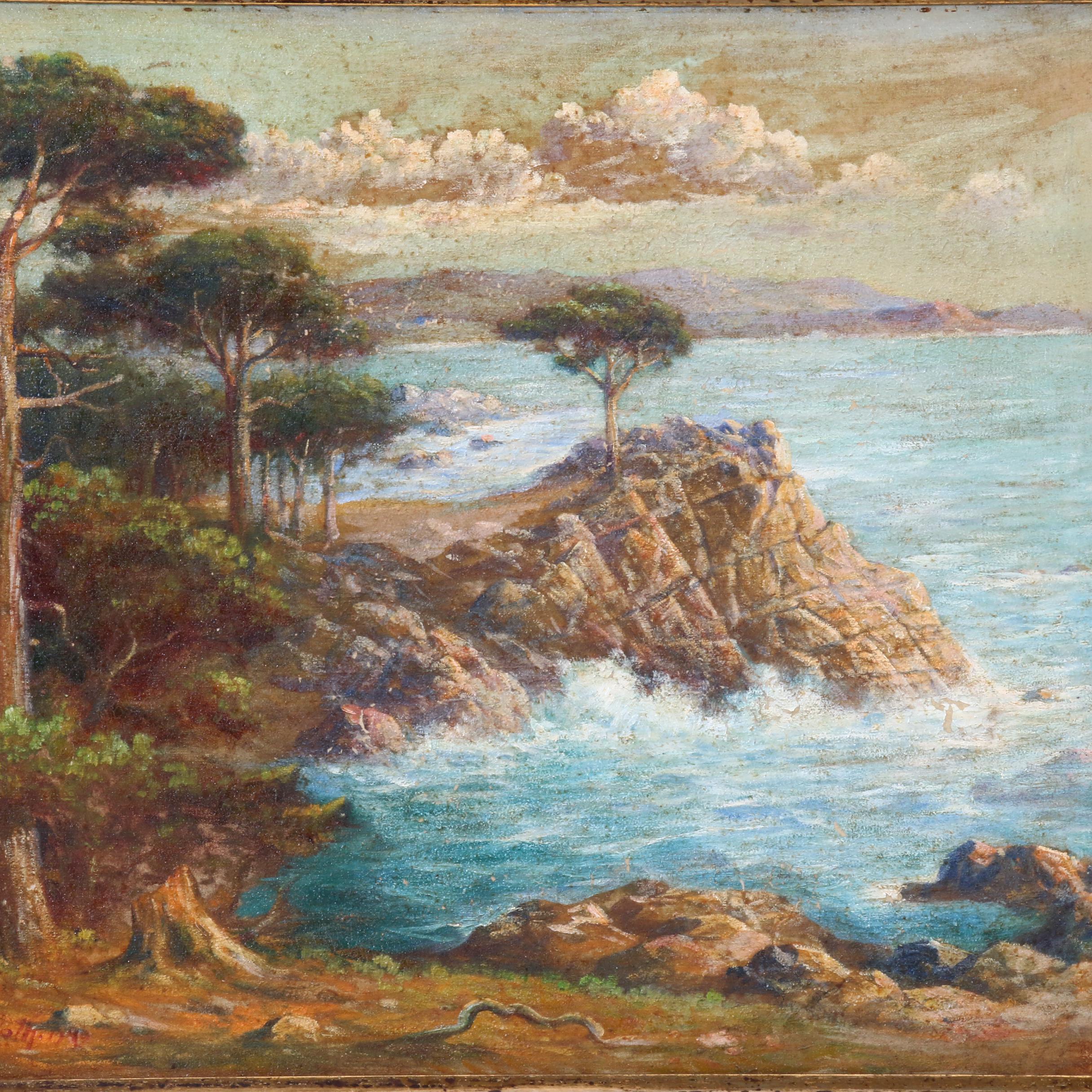 Andreas Roth Oil Painting of Coastal Landscape | EBTH