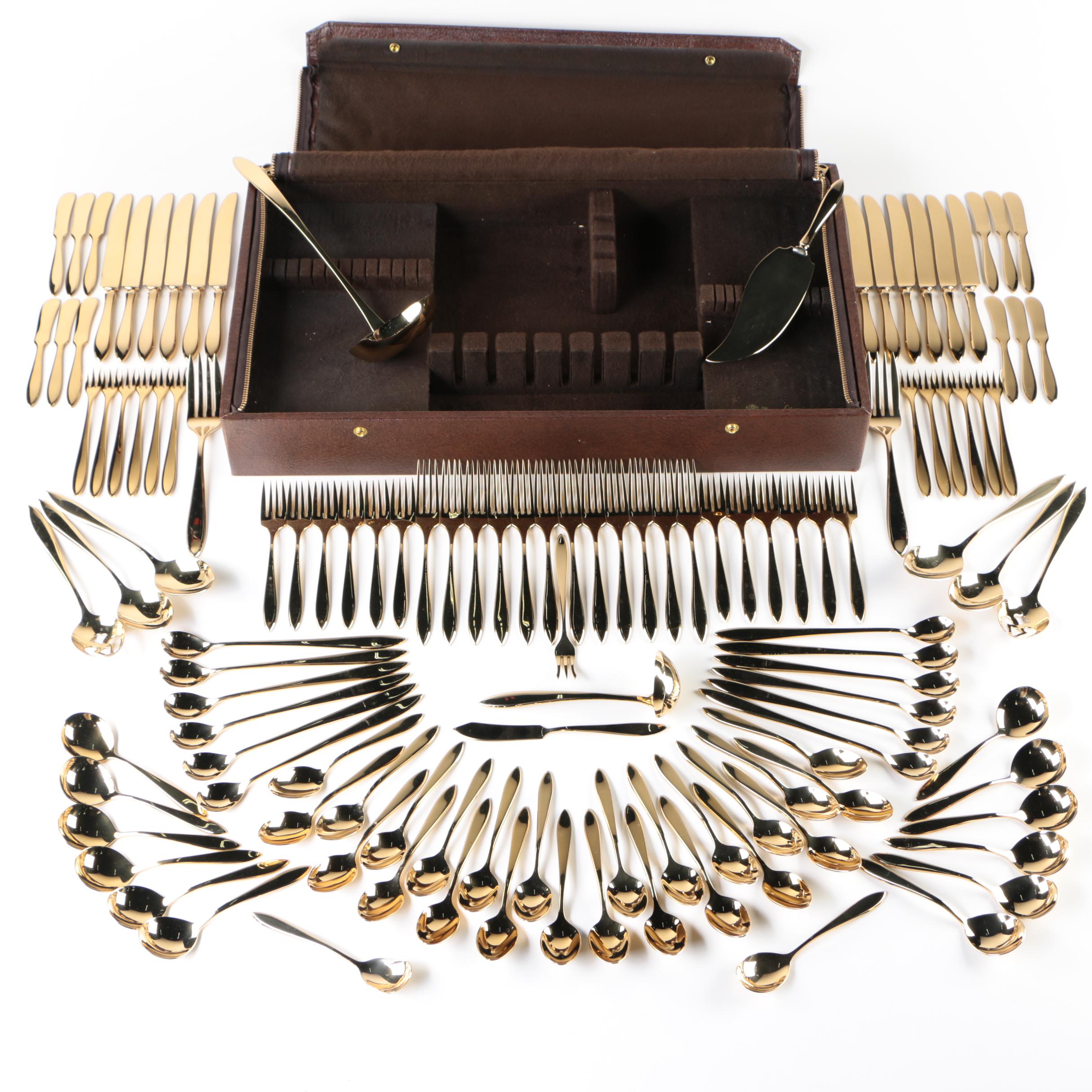 Dirilyte-Dirigold "Regal" Flatware with Gold Wash for Twelve | EBTH