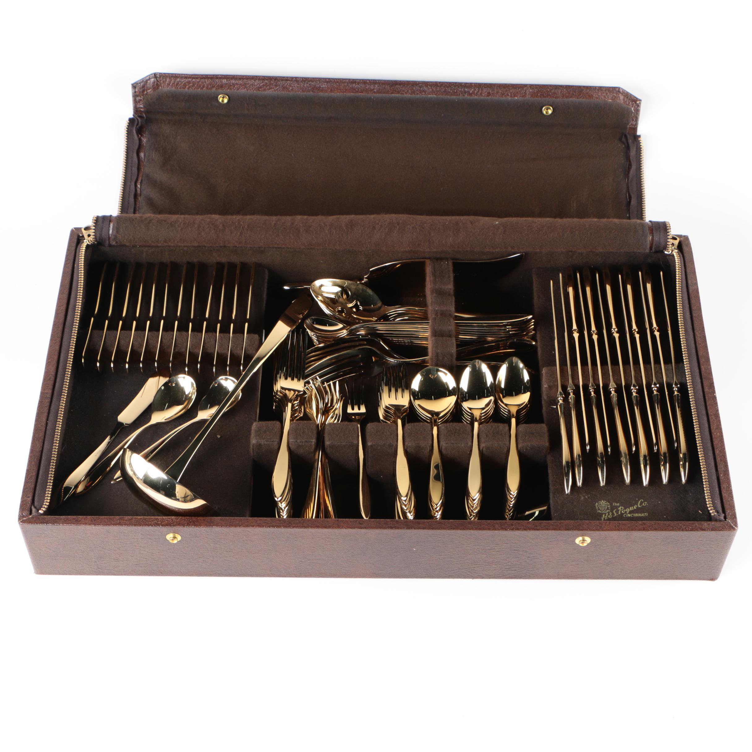 Dirilyte-Dirigold "Regal" Flatware with Gold Wash for Twelve | EBTH