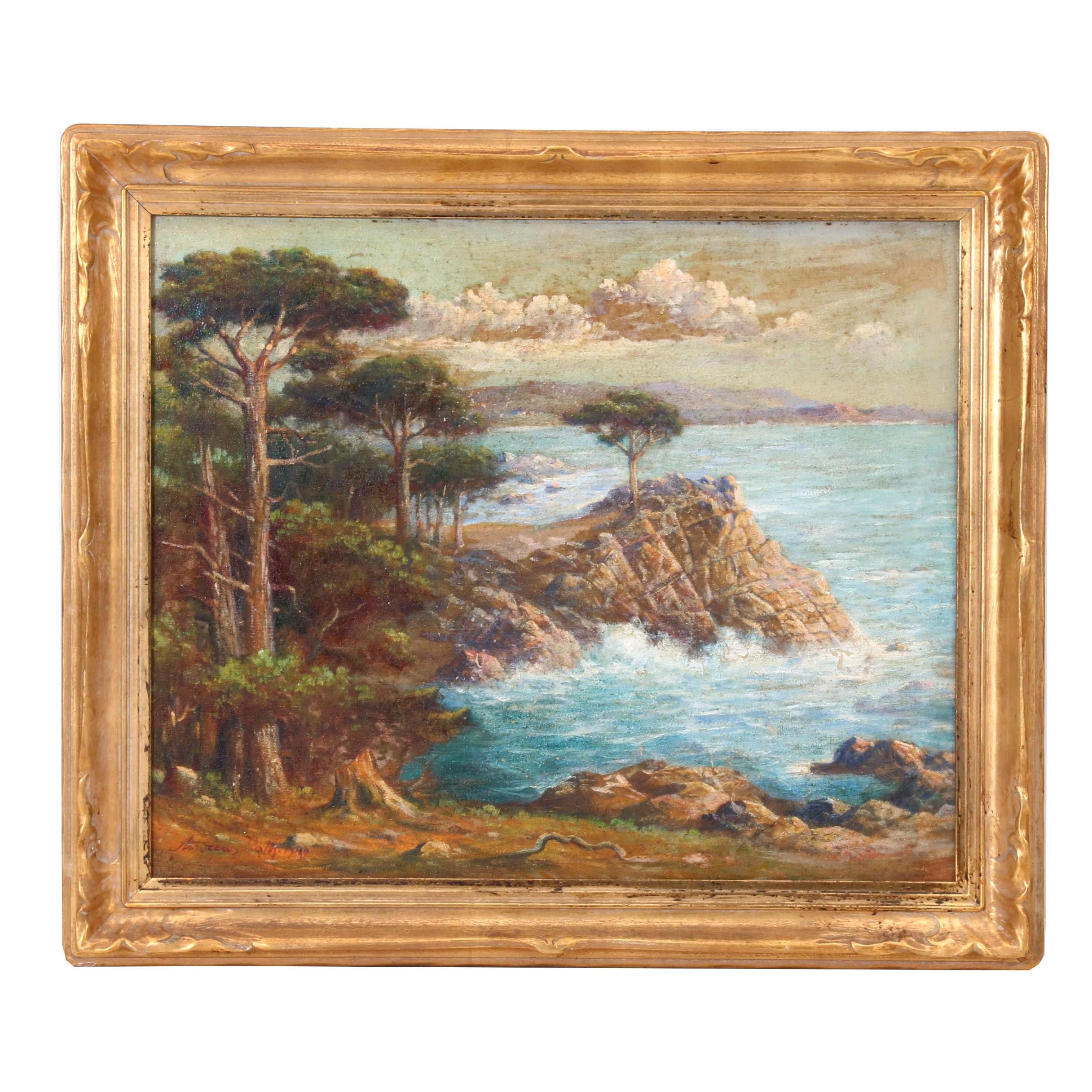 Andreas Roth Oil Painting of Coastal Landscape | EBTH