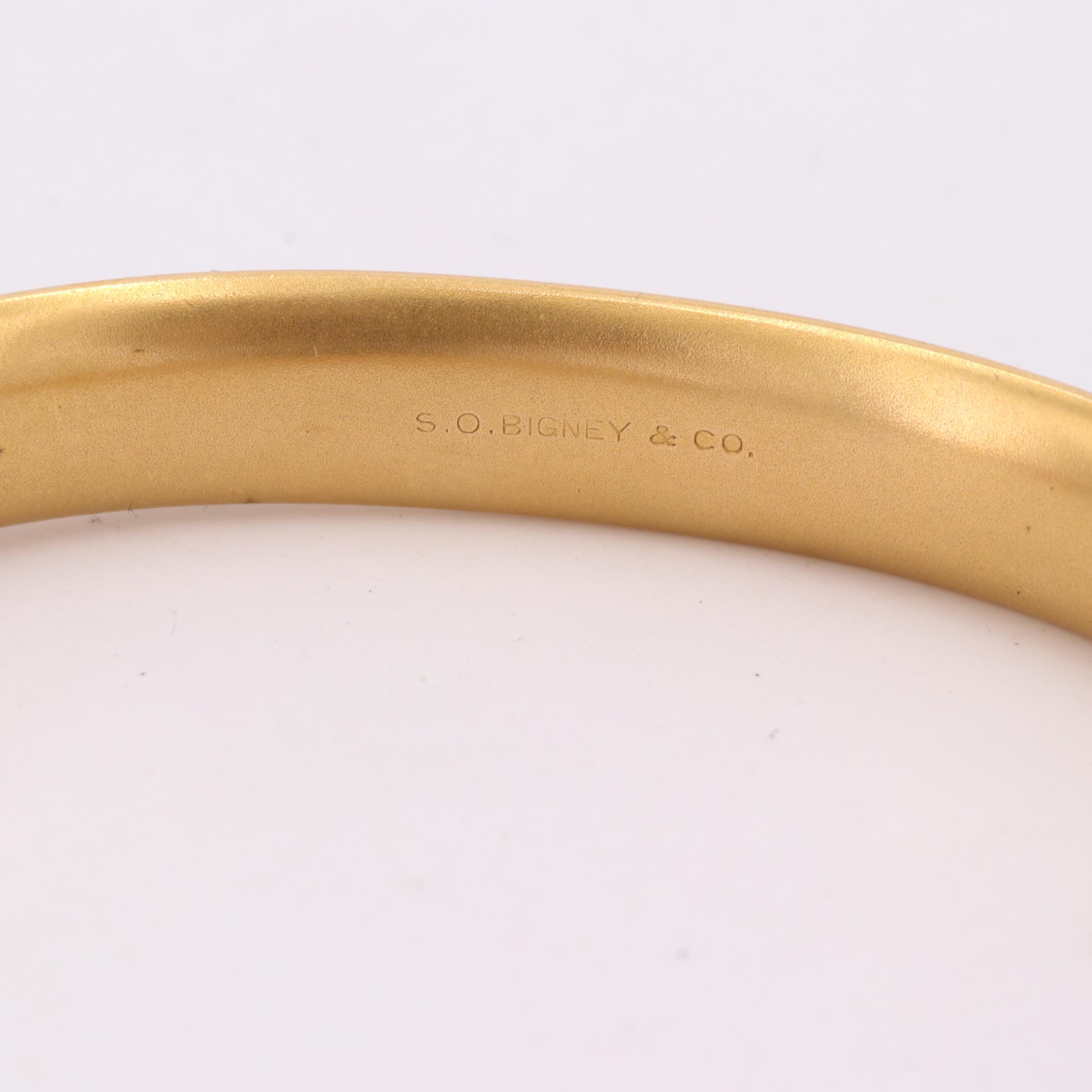 S.O. Bigney and Company 14K Yellow Gold Hinged Bangle Bracelet | EBTH