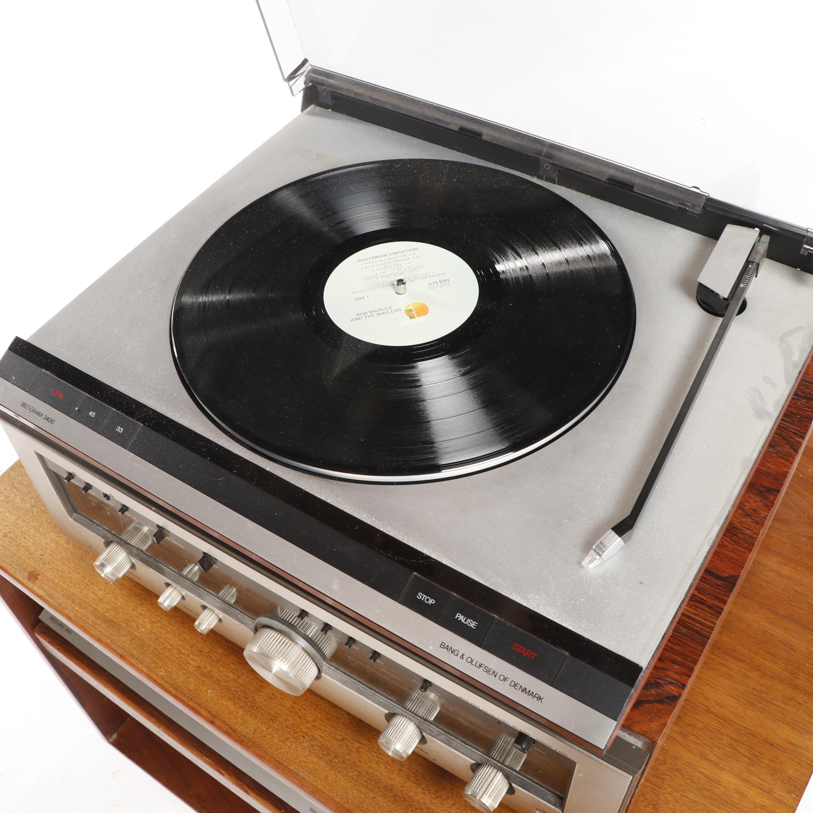 Mid Century Modern Record Cabinet with Bang & Olufsen Beogram 3400 ...