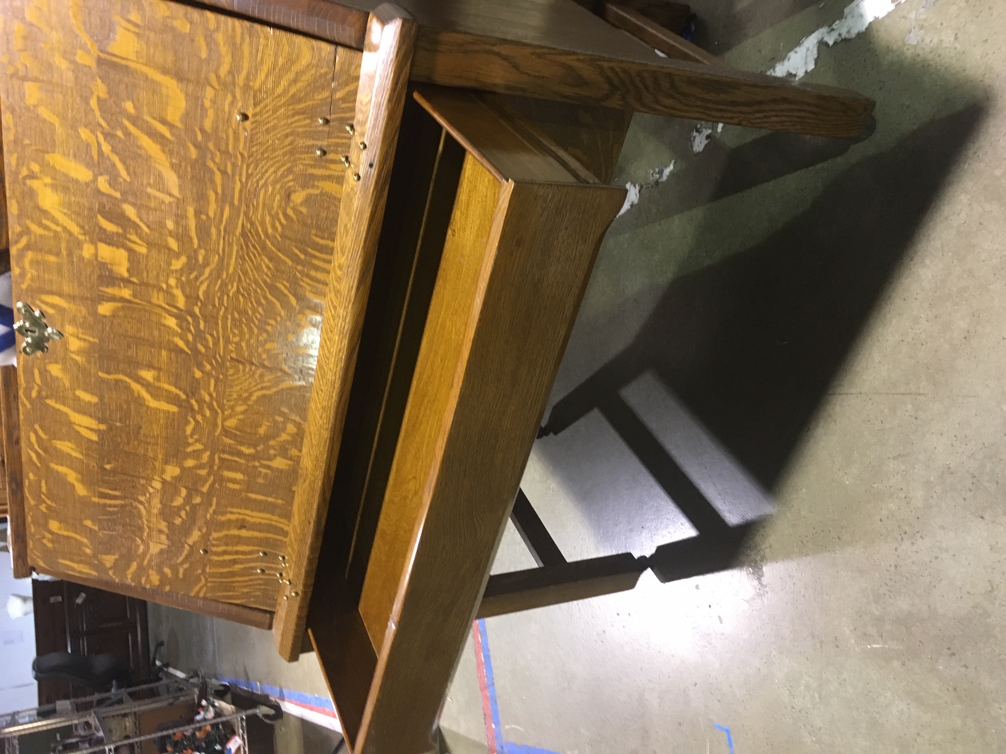Tiger Oak Secretary Desk | EBTH