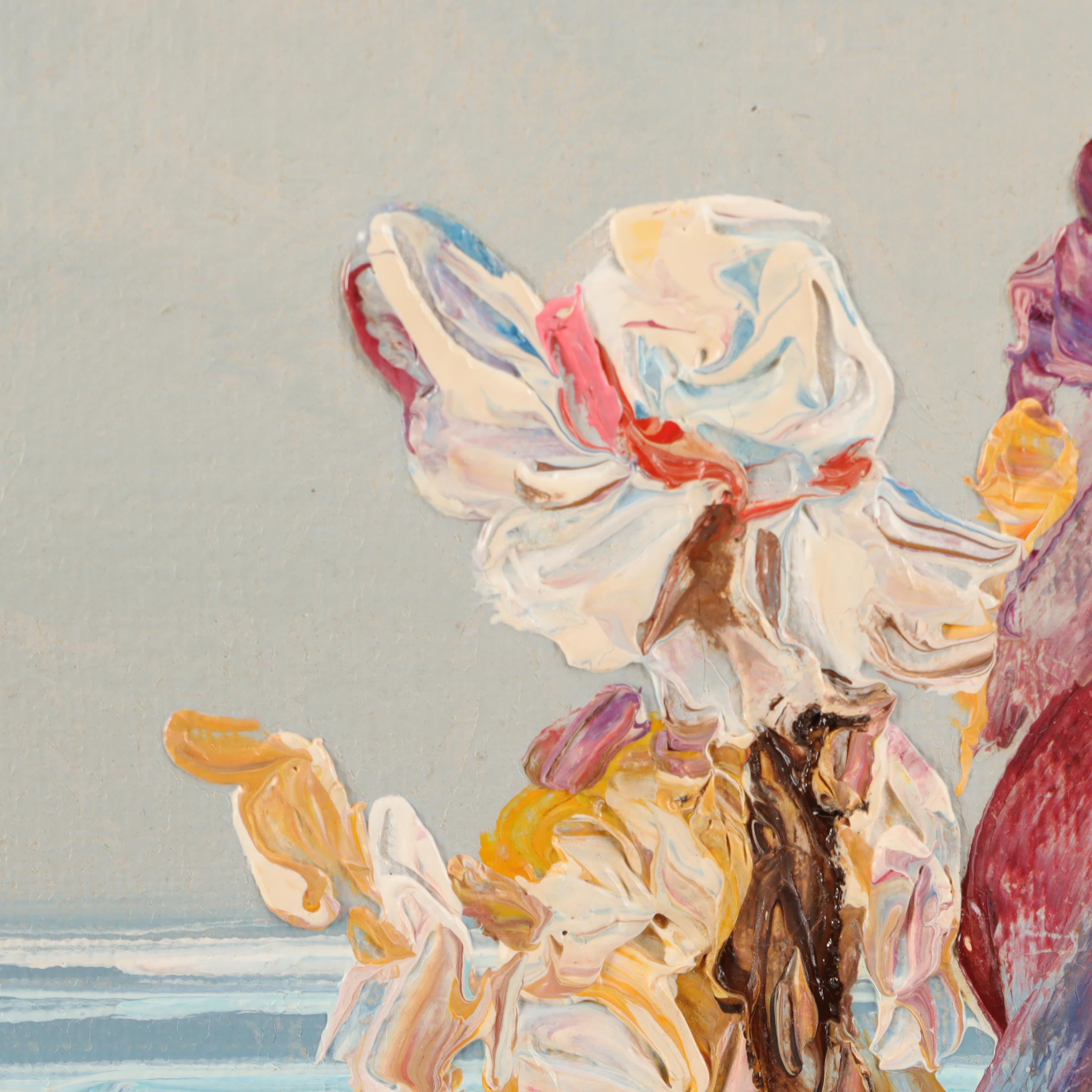 Marie Charlot Oil Painting of Woman and Children at Beach | EBTH