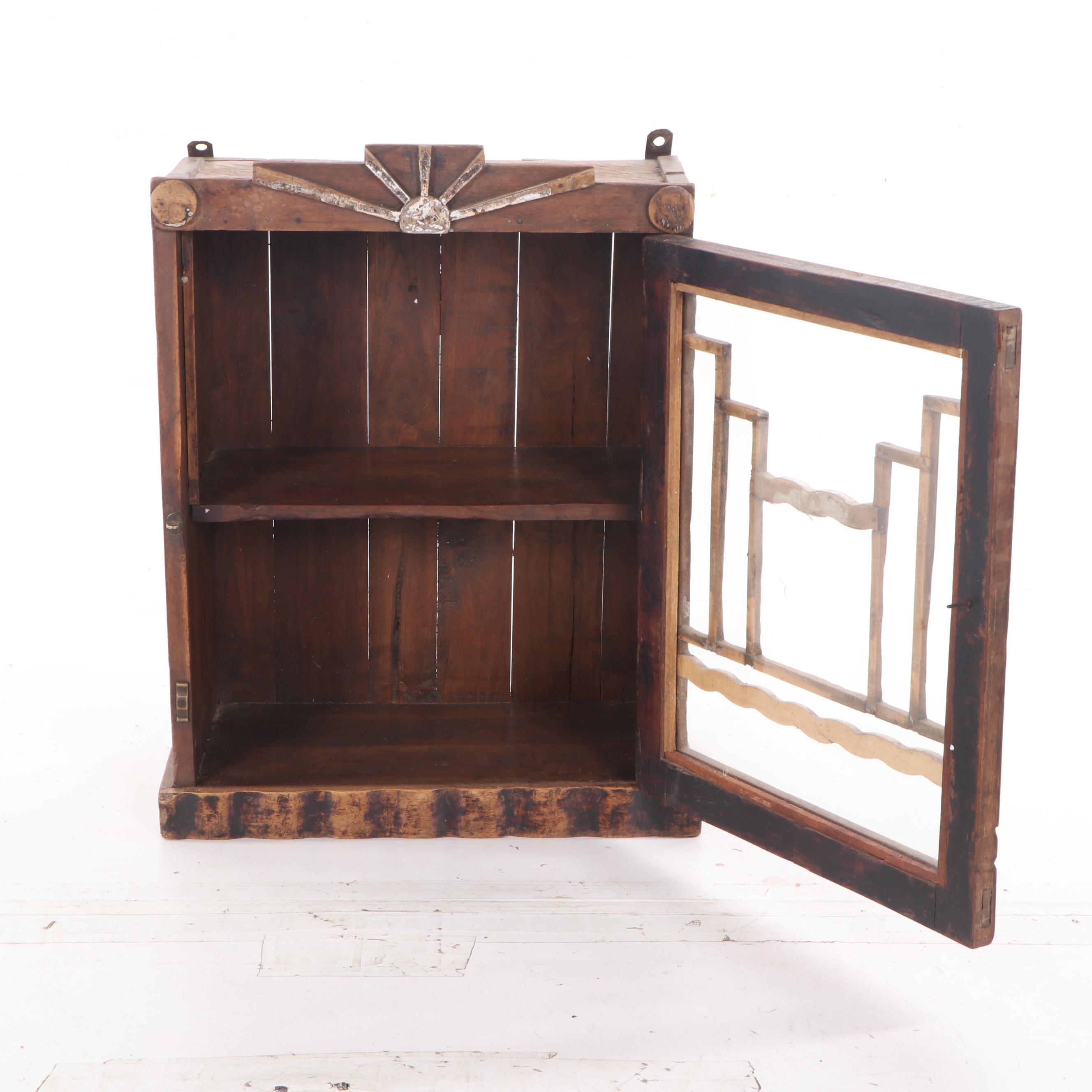 Rustic Wood Wall Mount Medicine Cabinet, Contemporary | EBTH