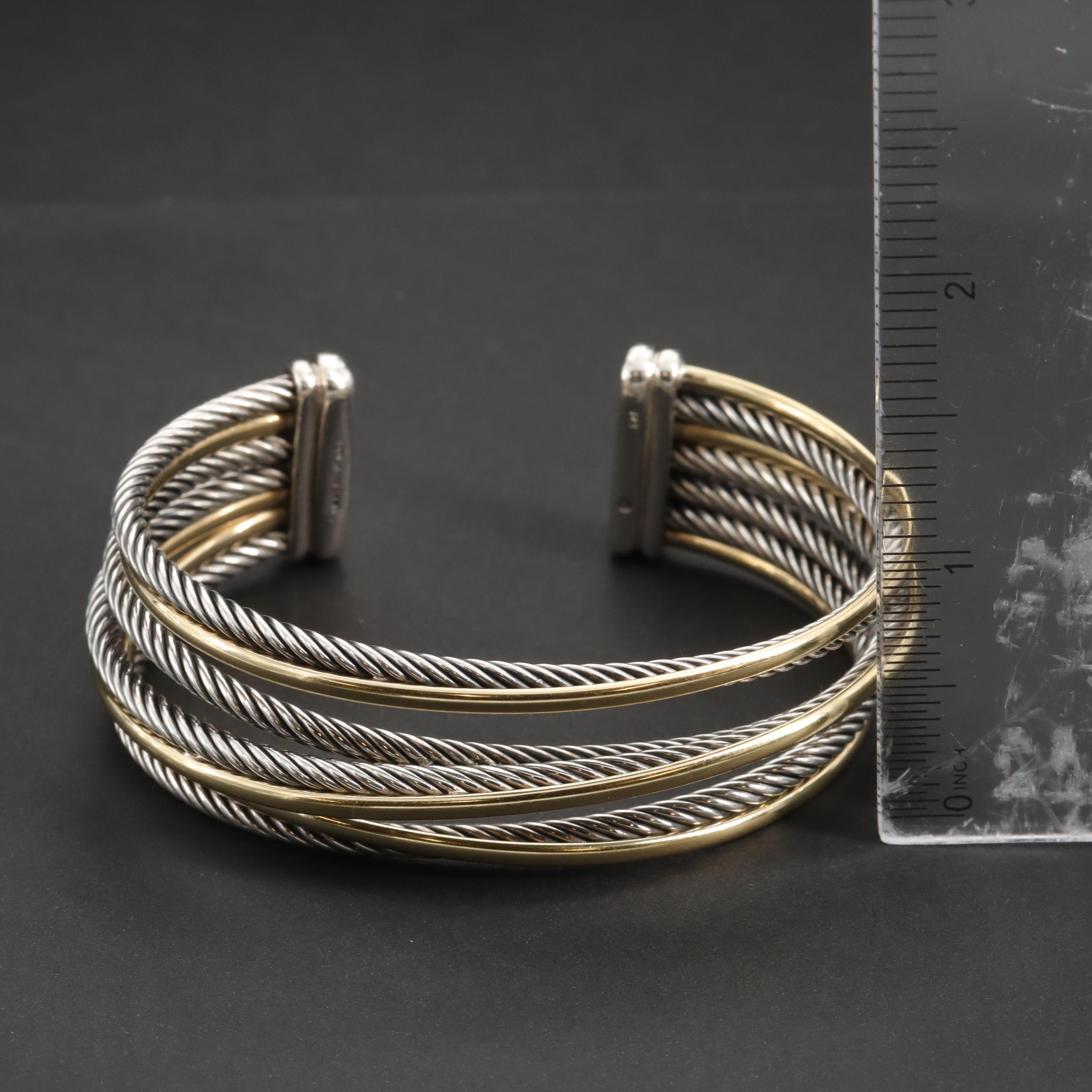 David Yurman Sterling Silver Crossover Cuff Bracelet | EBTH