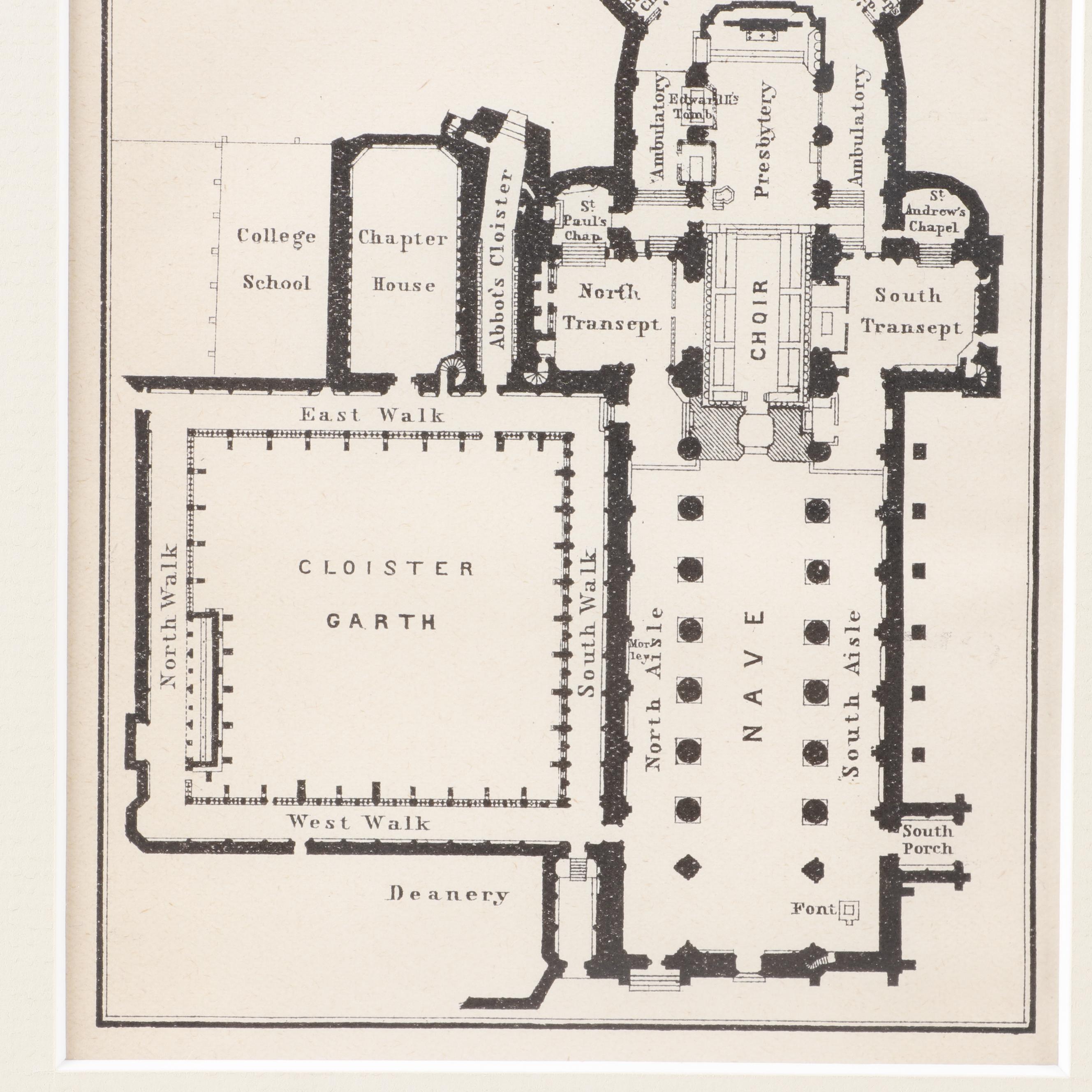 Floor Plans for Gloucester and Winchester Cathedrals | EBTH
