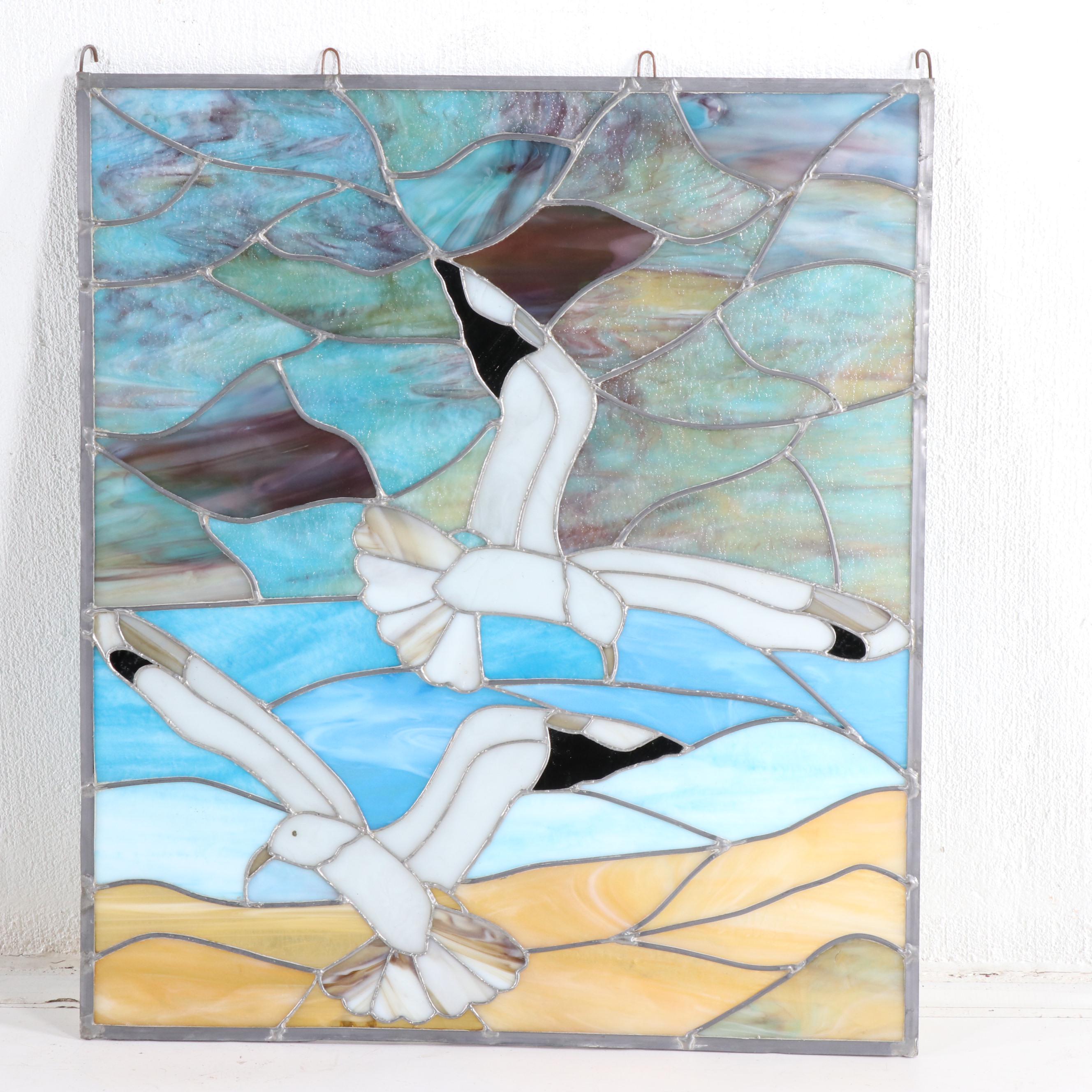 Seagull Stained Glass Window Panel | EBTH
