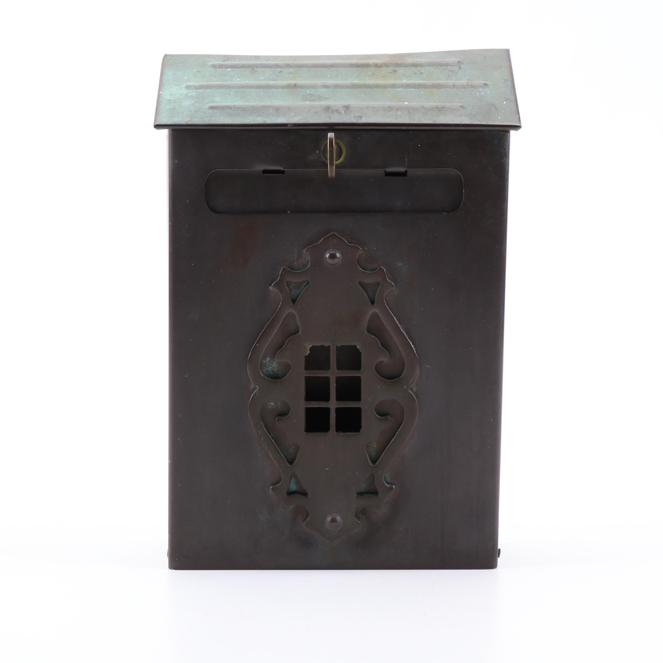 Arts and Crafts Period Copper Mailbox, Early 20th Century | EBTH