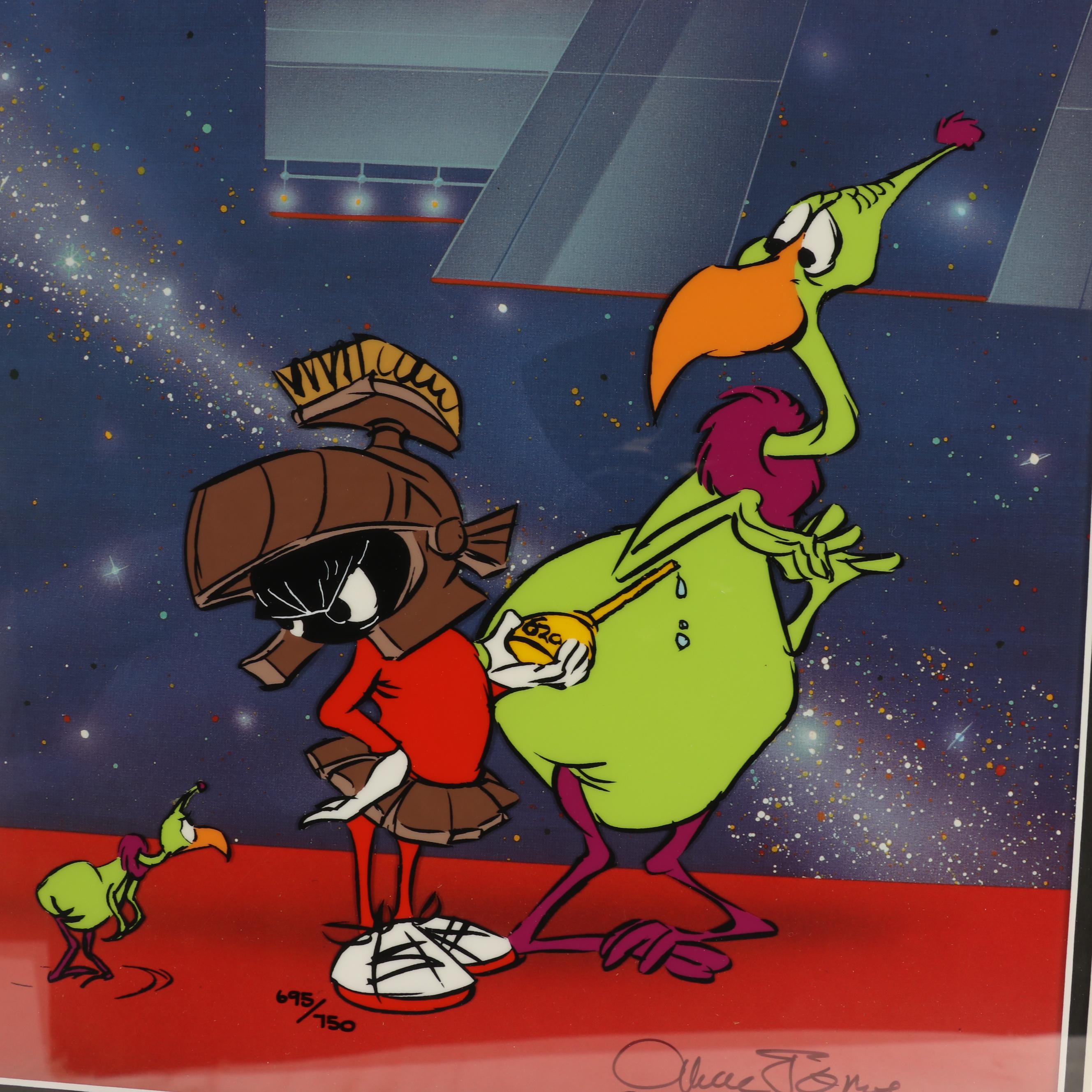 Chuck Jones Signed Hand Painted Animation Cel "Instant Martians", 1995 ...
