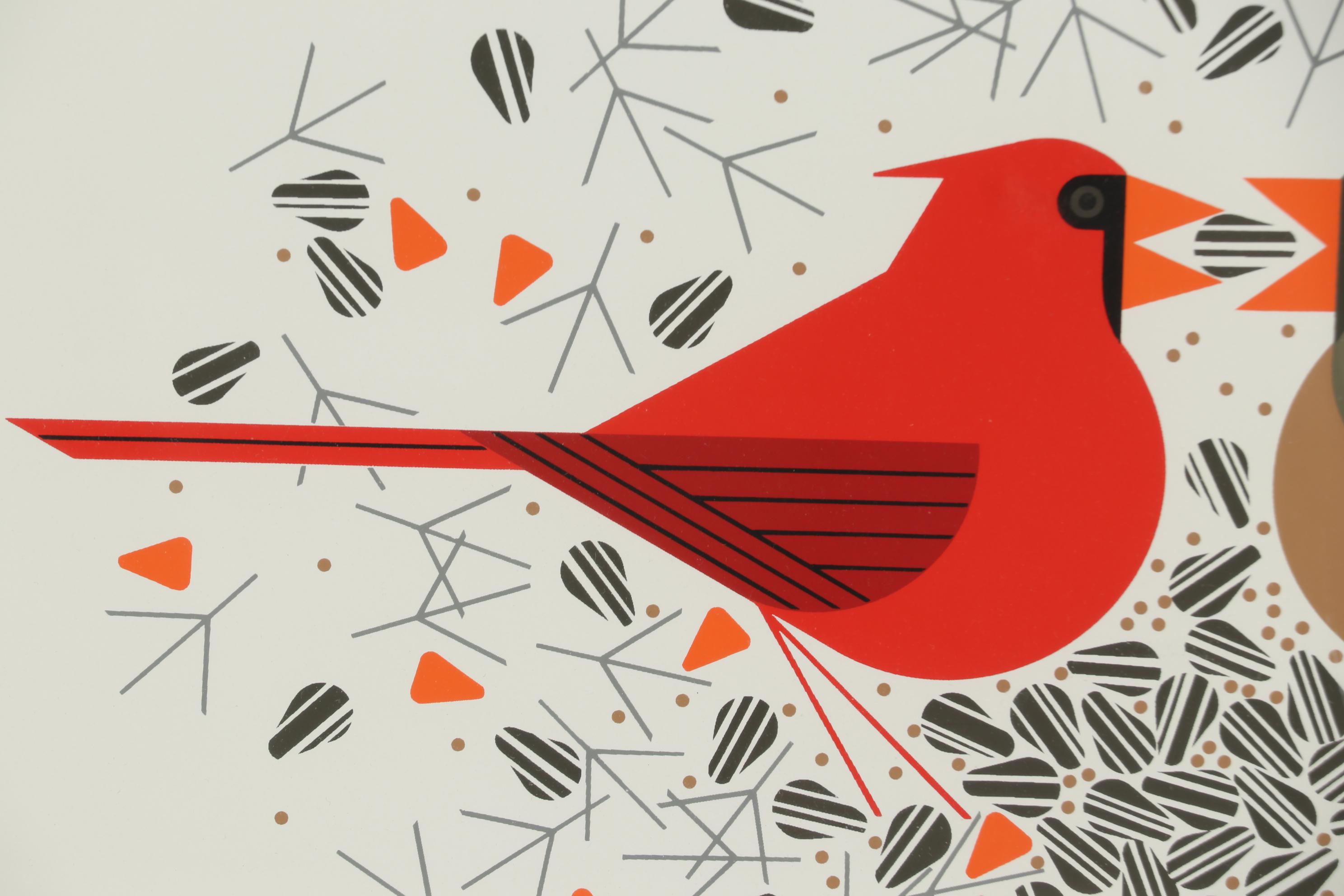 Charley Harper 1992 Serigraph "Cardinal Courtship" | EBTH