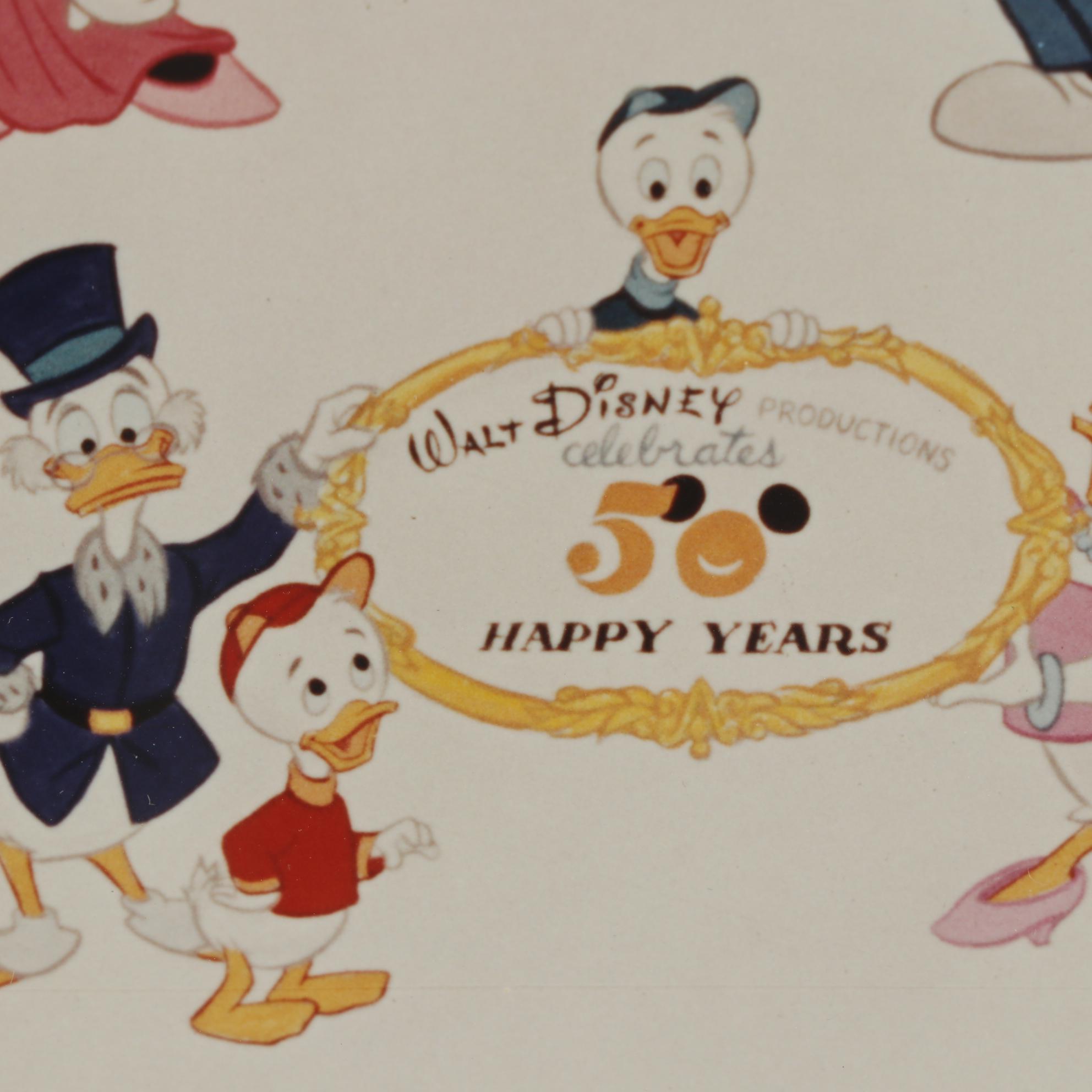 Bill Justice Signed Disney Offset Lithograph "50 Happy Years" | EBTH