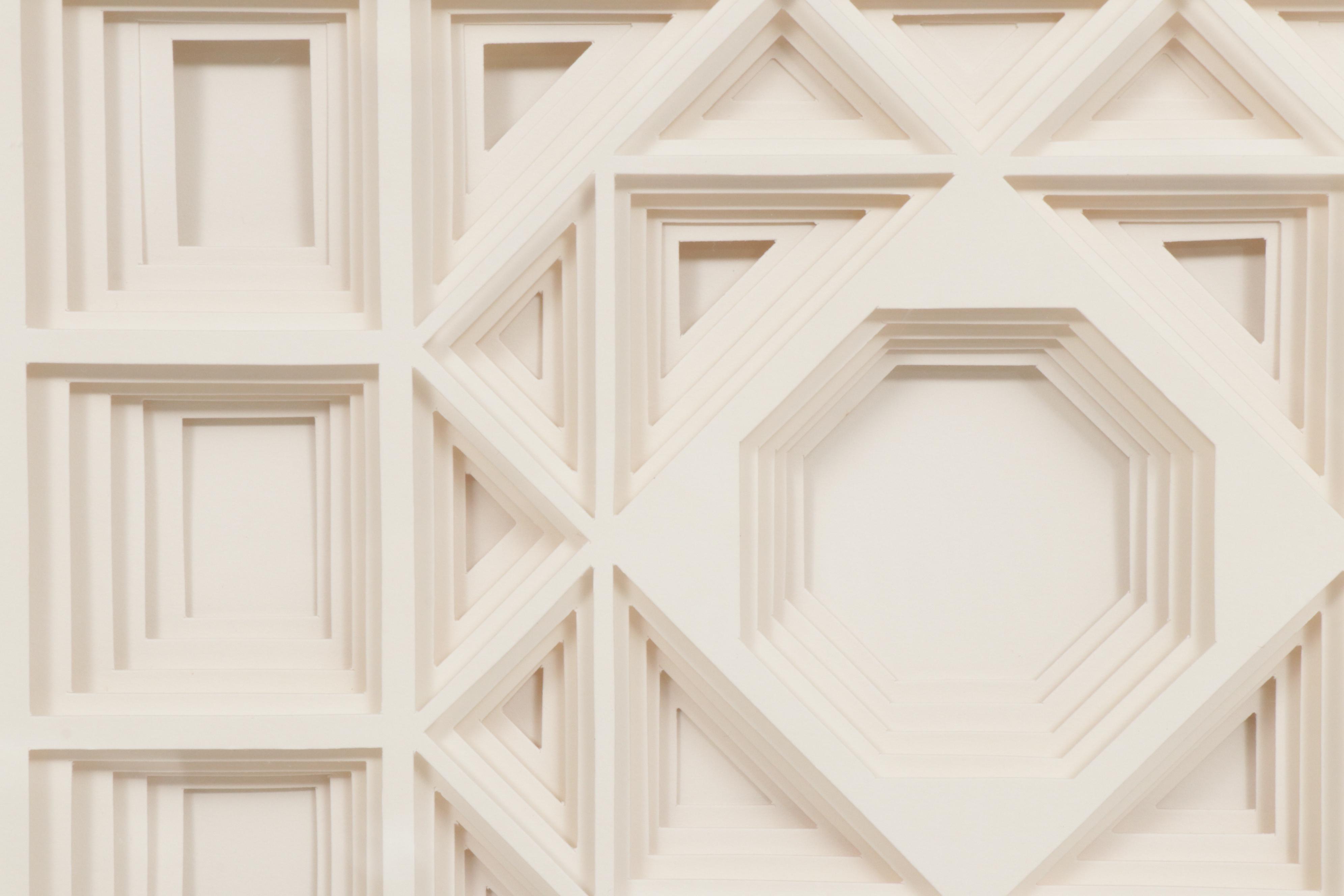 Nancy Miller Op Art Cut Paper Sculpture | EBTH