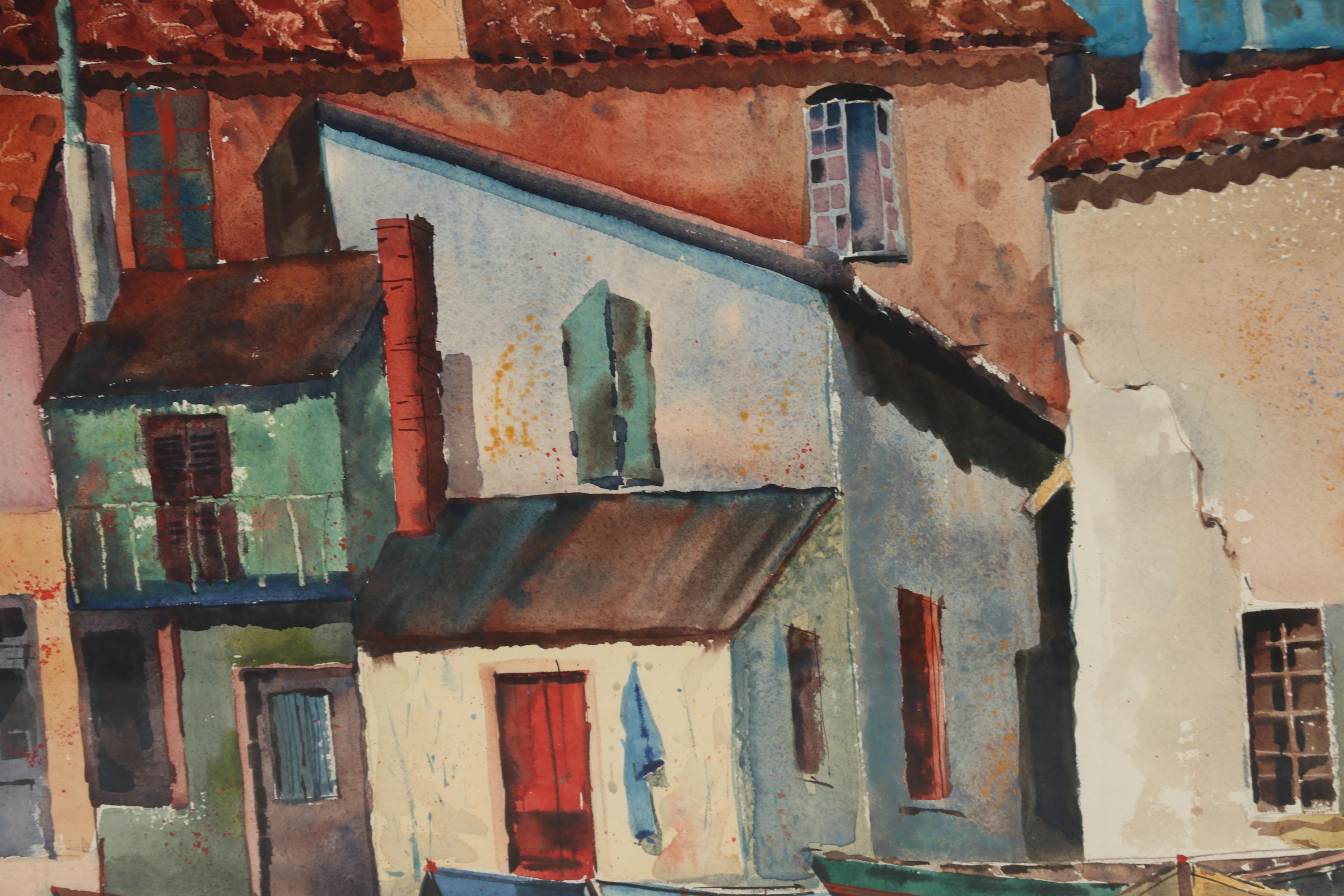Homer Owen Hacker Architectural Watercolor Painting | EBTH