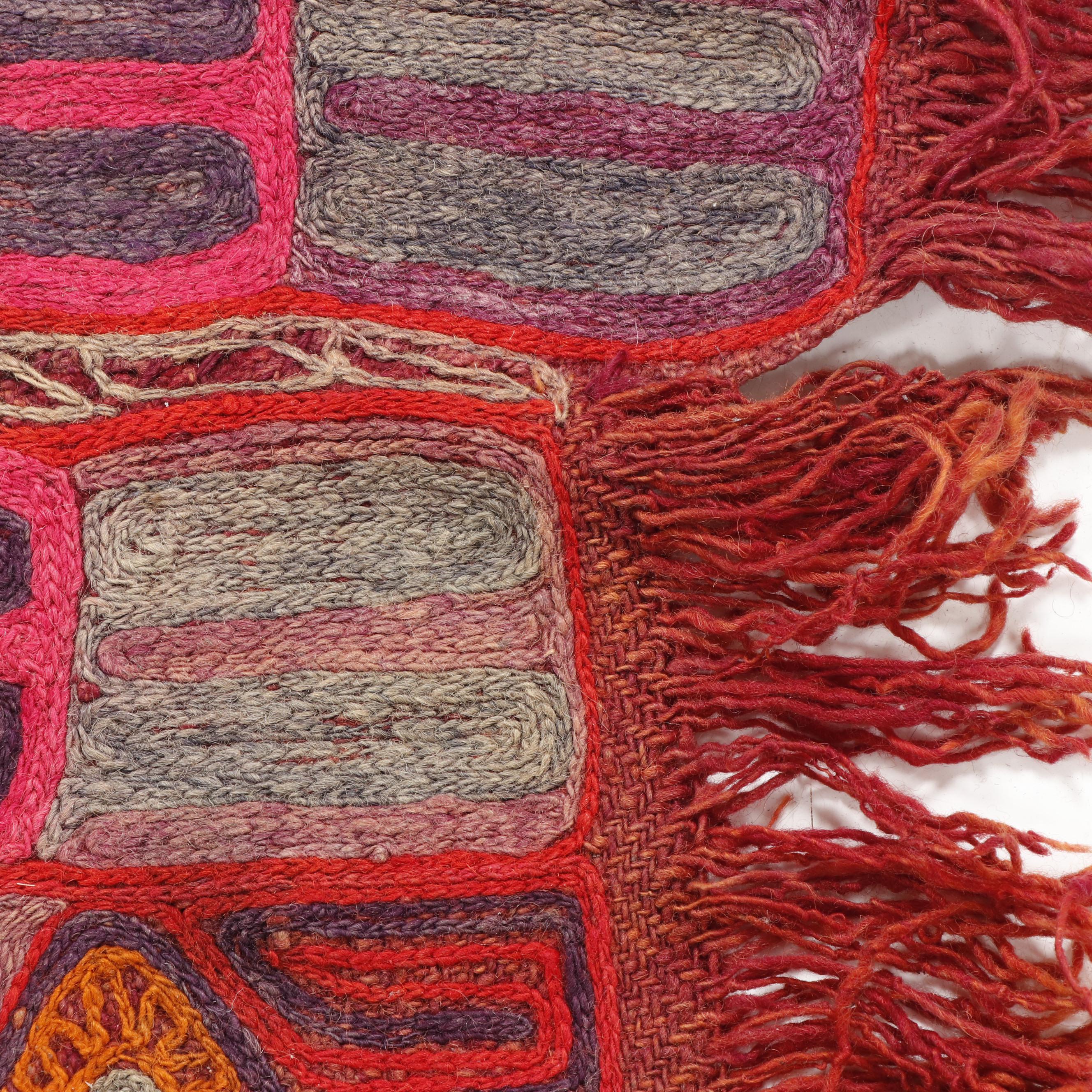 Handwoven Iraqi Arab Embroidered Blanket or Rug | EBTH