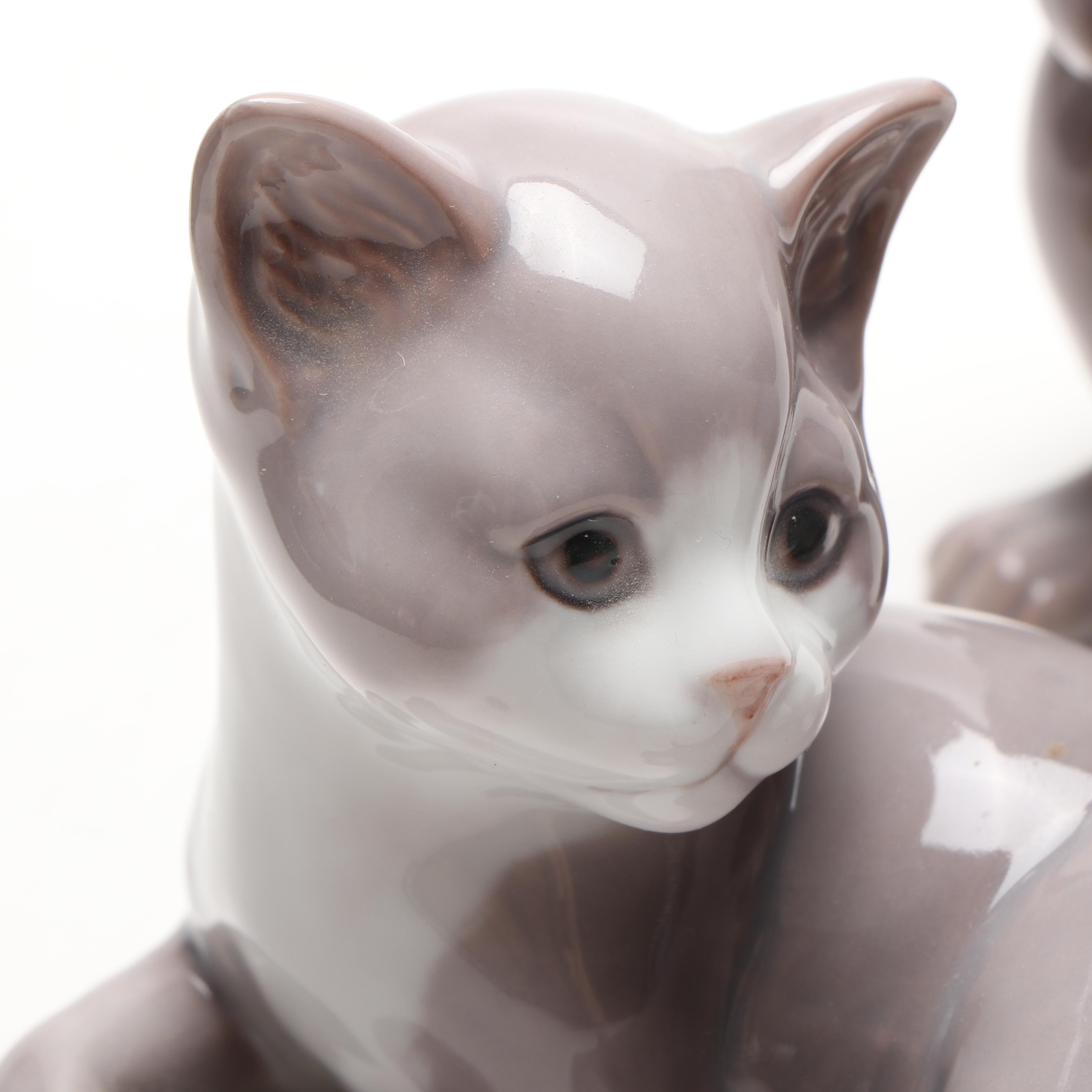 Bing & Grøndahl Copenhagen Porcelain Cat Figurines | EBTH