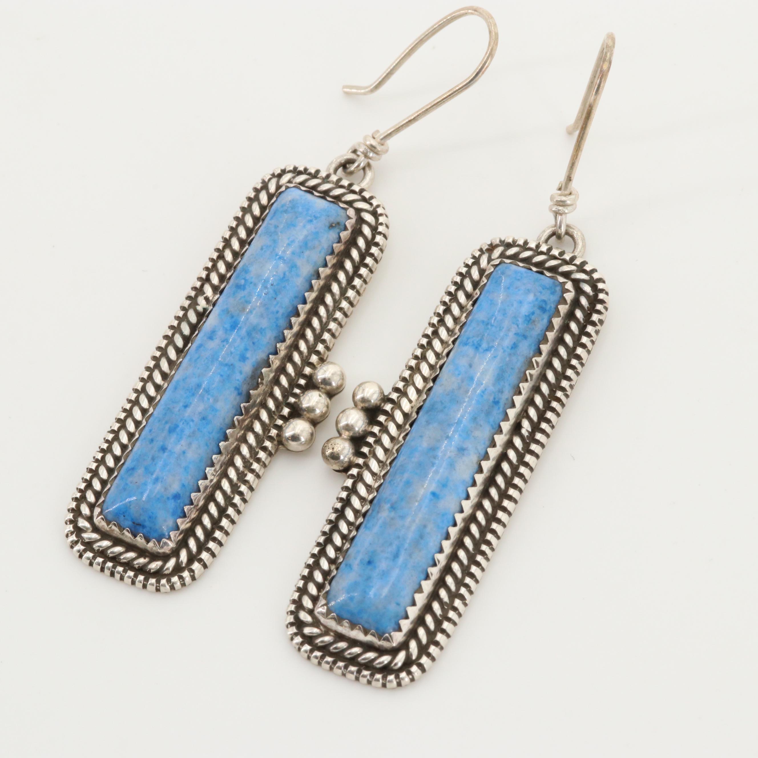 Southwestern Style Sterling Earrings Featuring Sarah Dickens Navajo ...