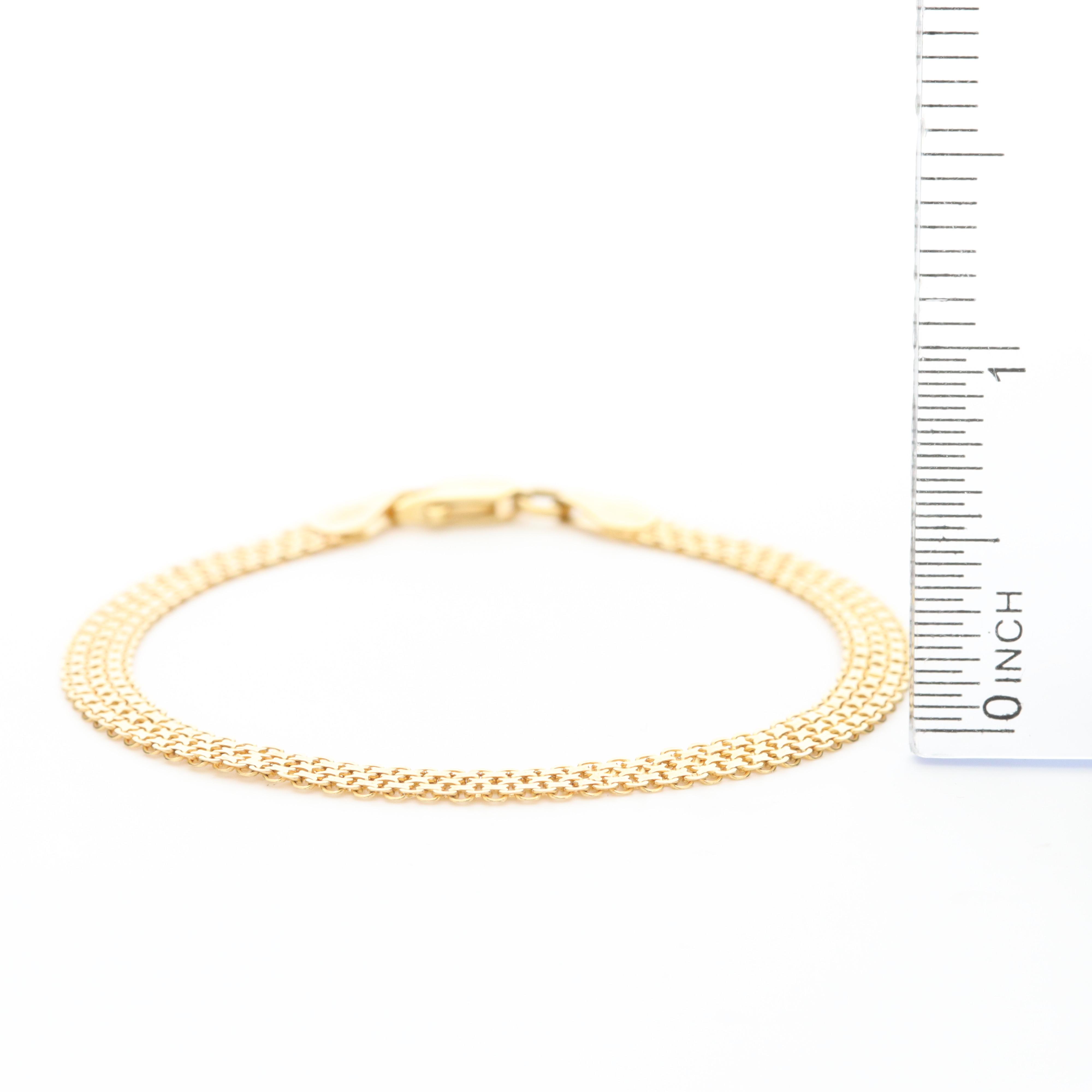 14K Yellow Gold Bismark Chain Bracelet | EBTH