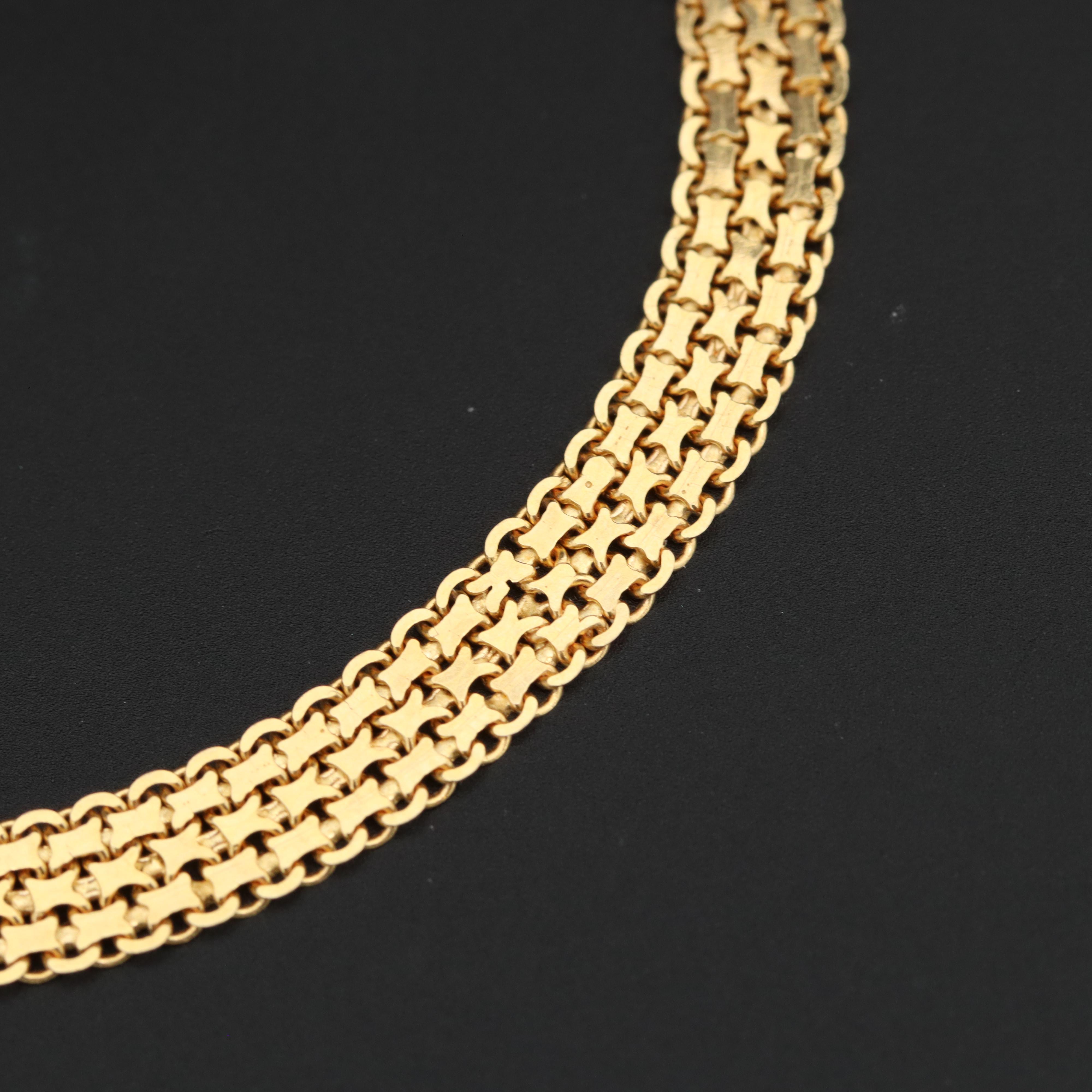 14K Yellow Gold Bismark Chain Bracelet | EBTH