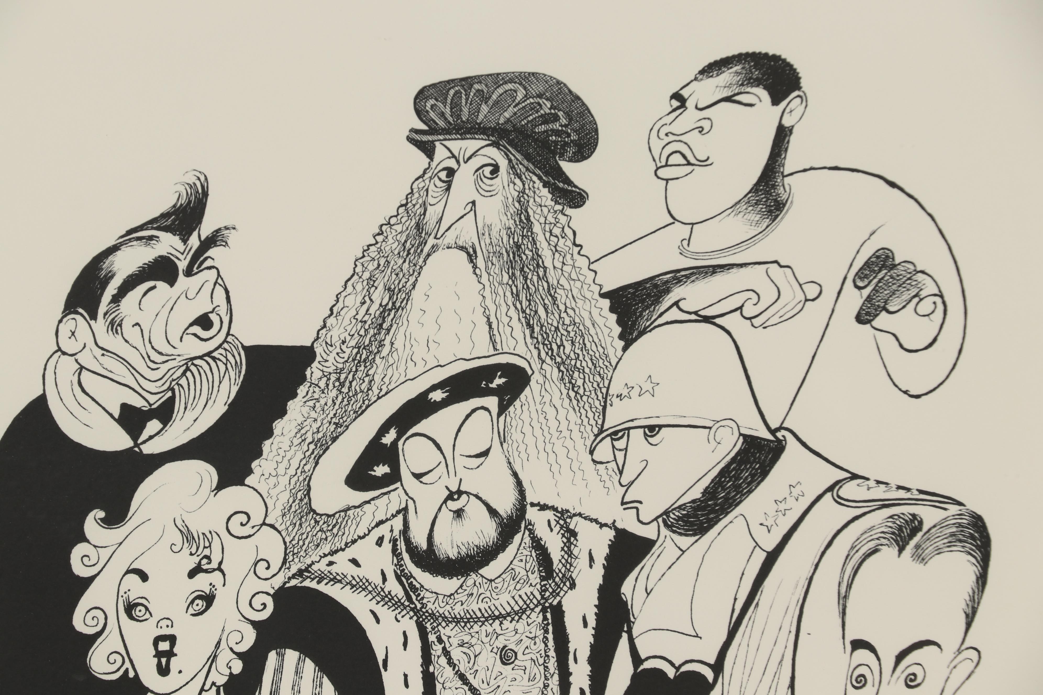 Albert "Al" Hirschfeld Caricature Lithograph "A&E Biography 10th ...