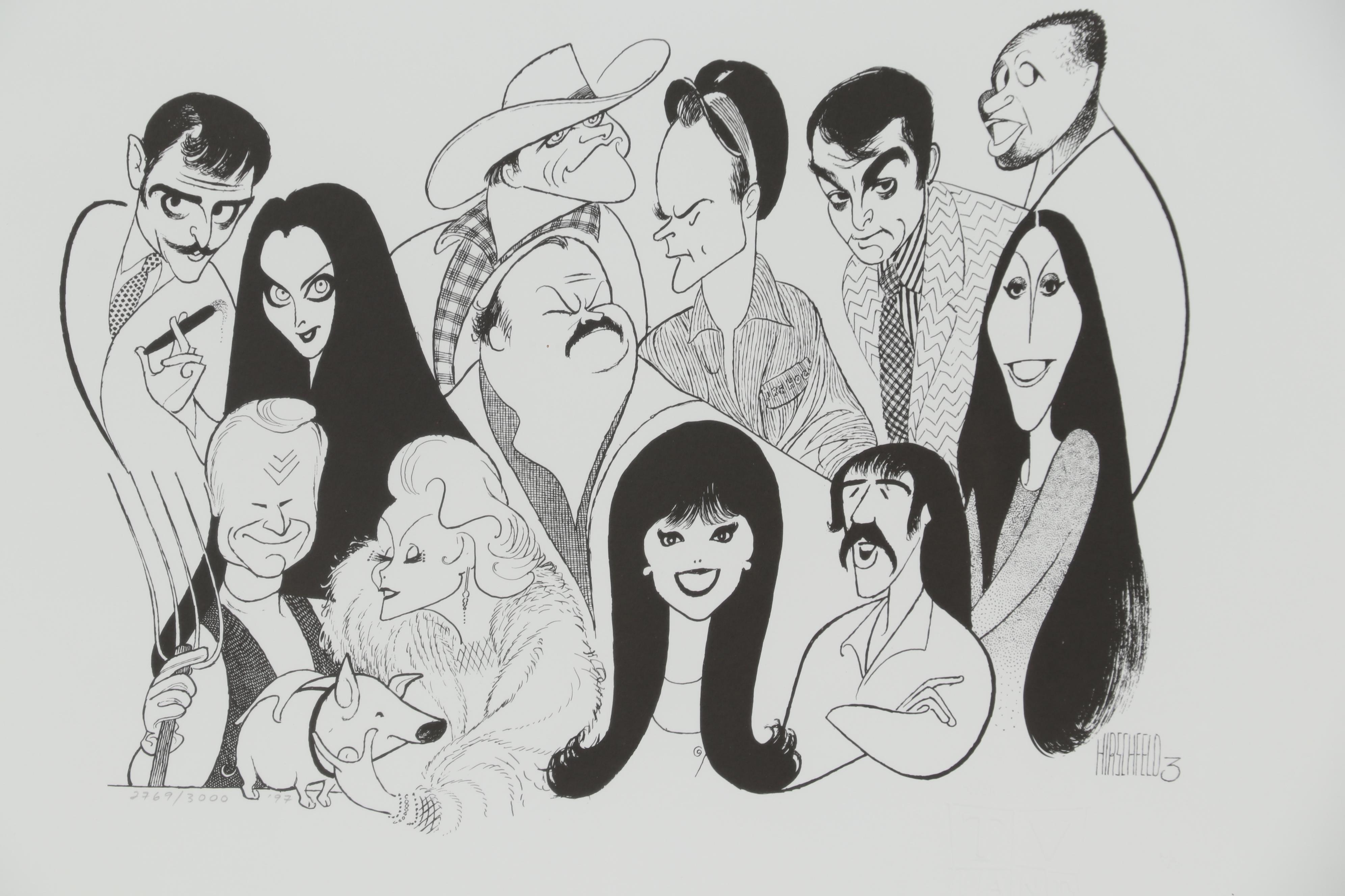 Albert "Al" Hirschfeld Caricature Lithograph "TV Land 3" | EBTH