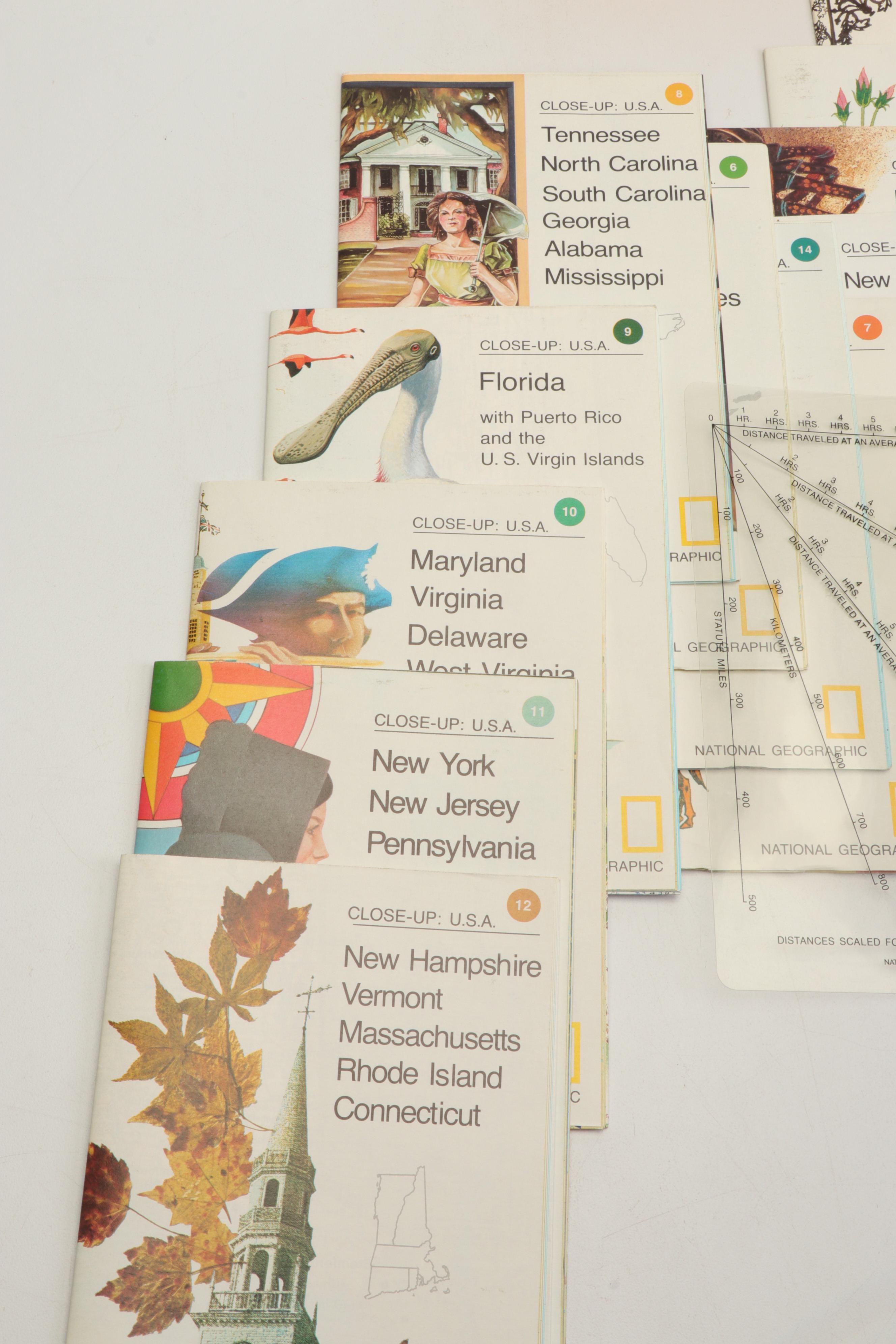 National Geographic Society Close-Up USA Maps, 1970s | EBTH