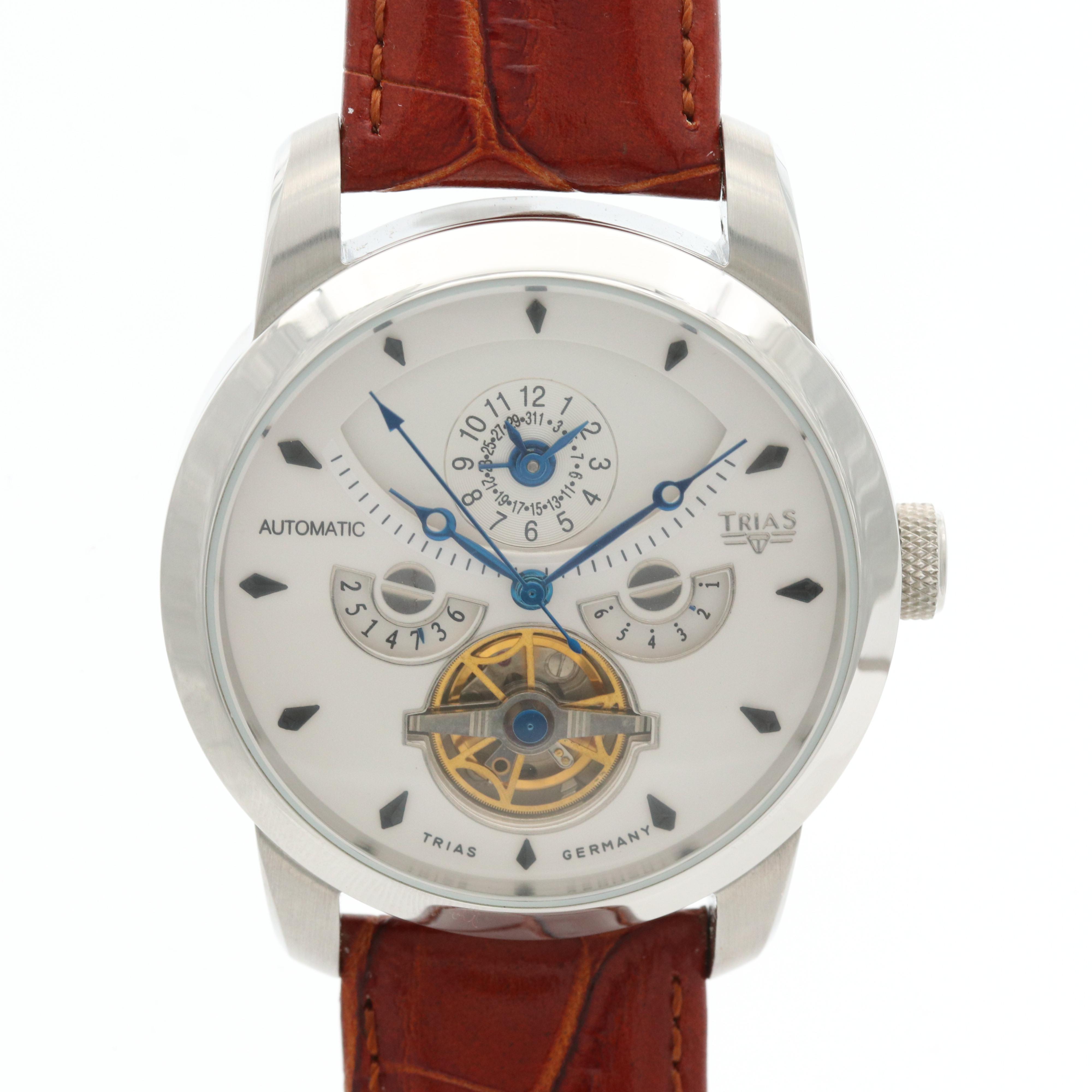 Trias Stainless Steel Automatic Wristwatch With Dual Time Zones | EBTH