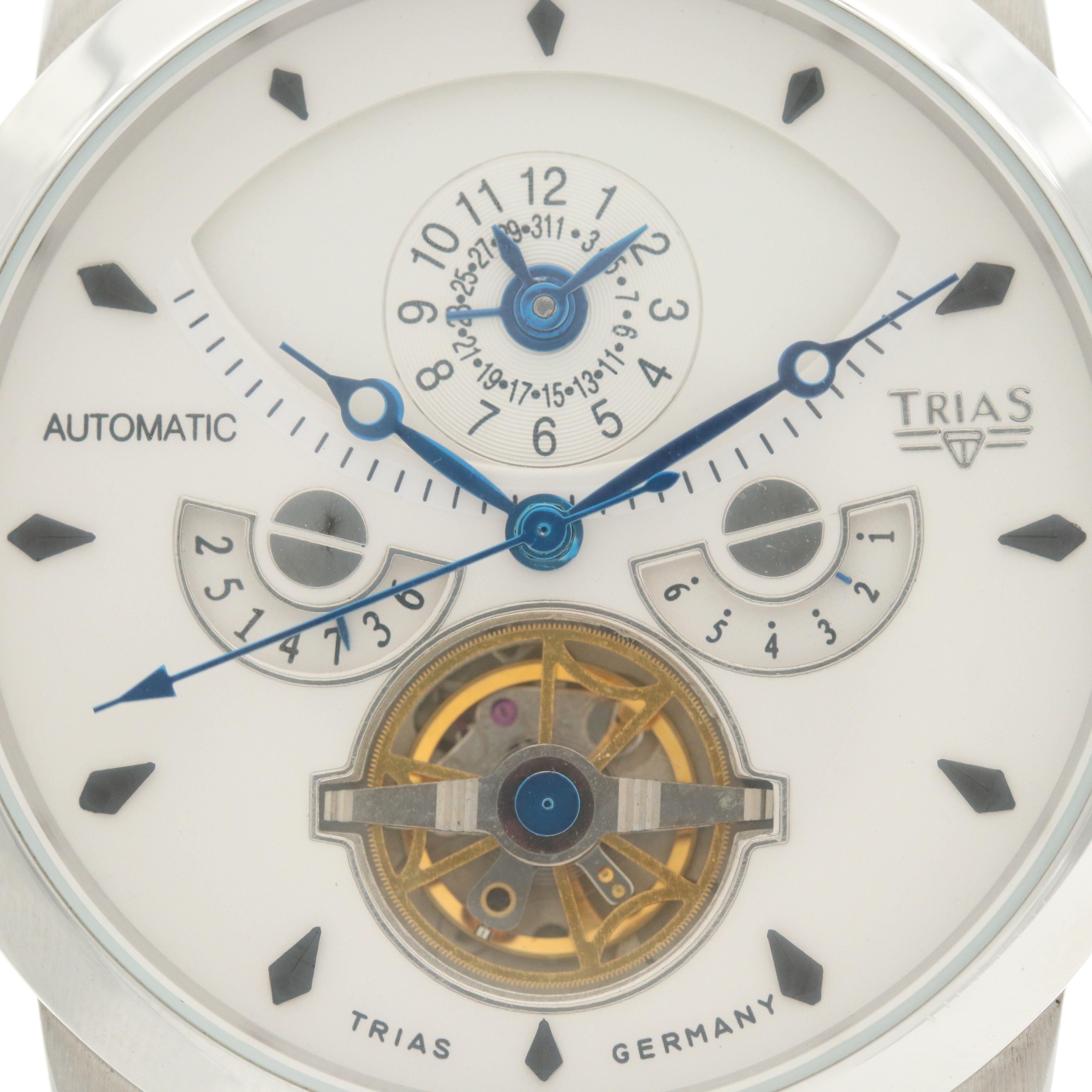 Trias Stainless Steel Automatic Wristwatch With Dual Time Zones | EBTH