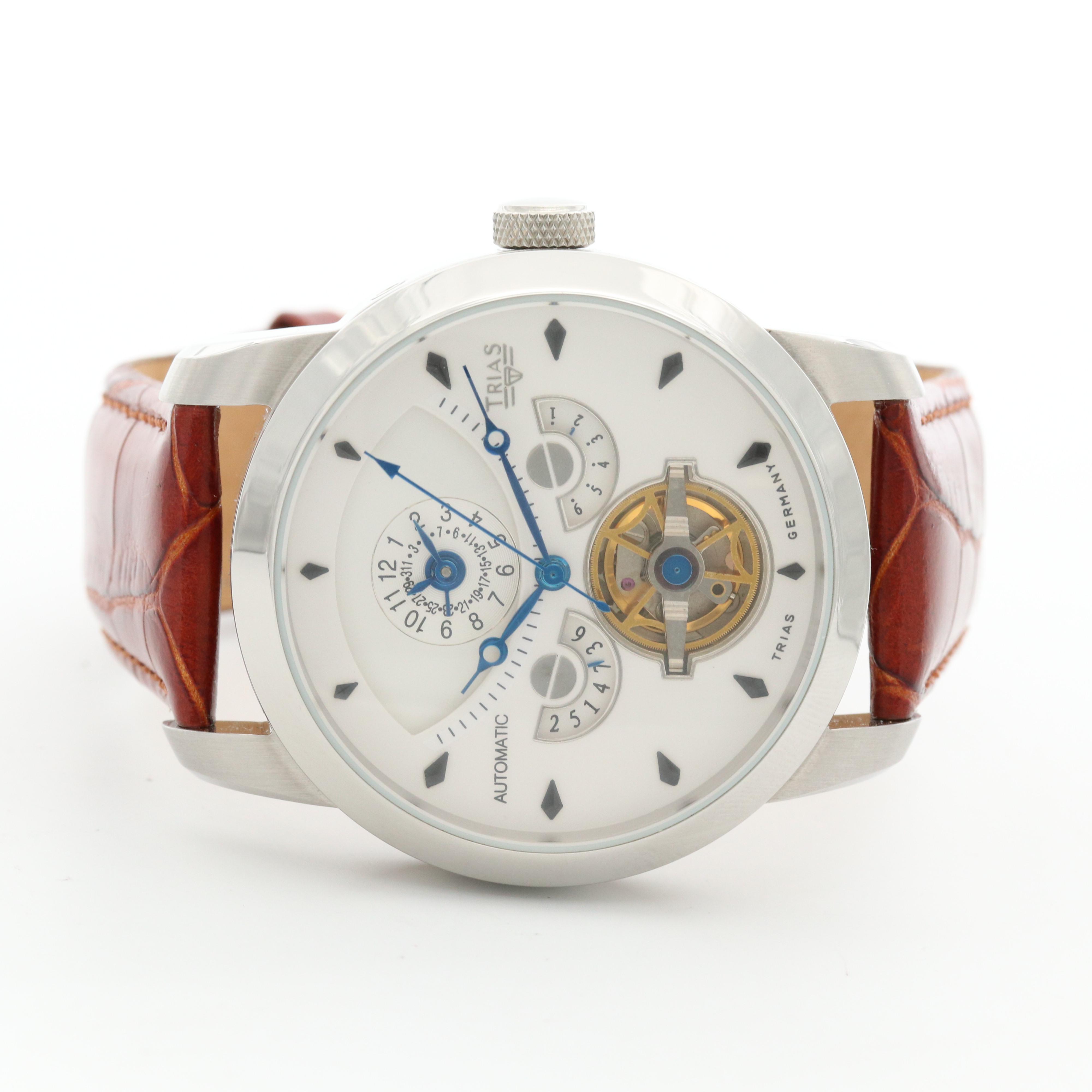 Trias Stainless Steel Automatic Wristwatch With Dual Time Zones | EBTH