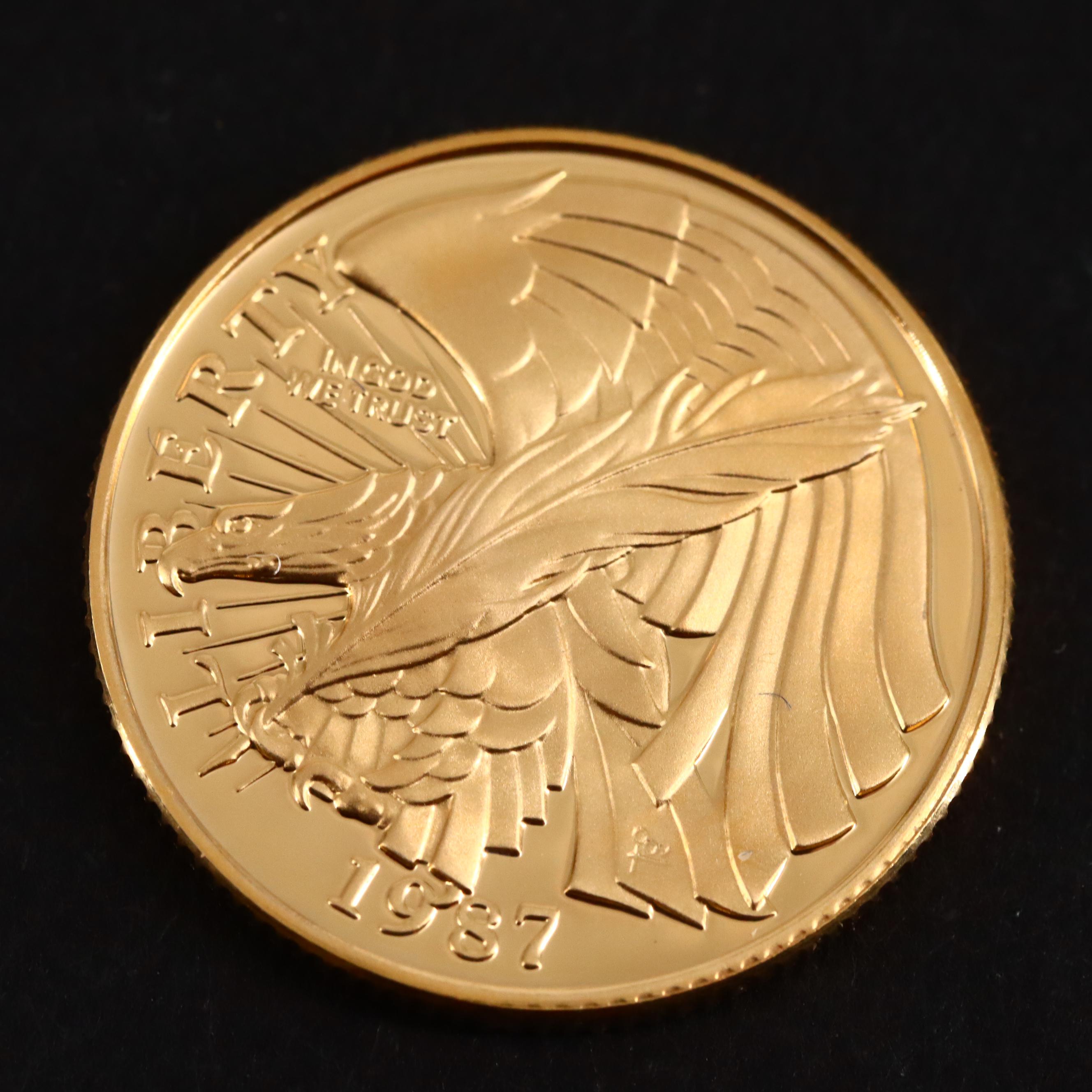 1987-W $5 U.S. Constitution Gold Commemorative Proof Coin | EBTH