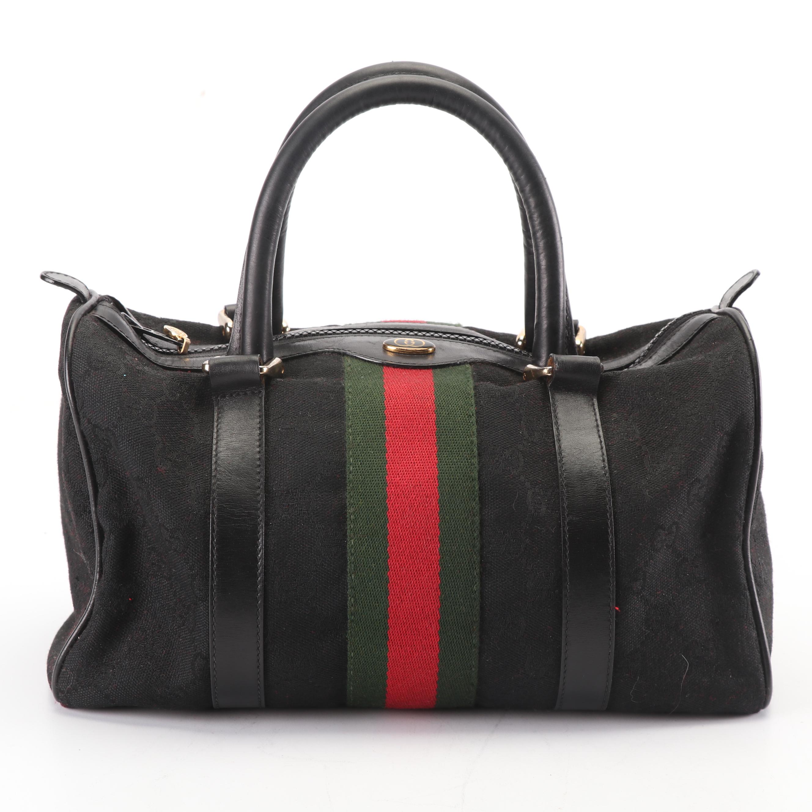 Gucci Accessory Collection Supreme Canvas Web Stripe Duffel Bag | EBTH