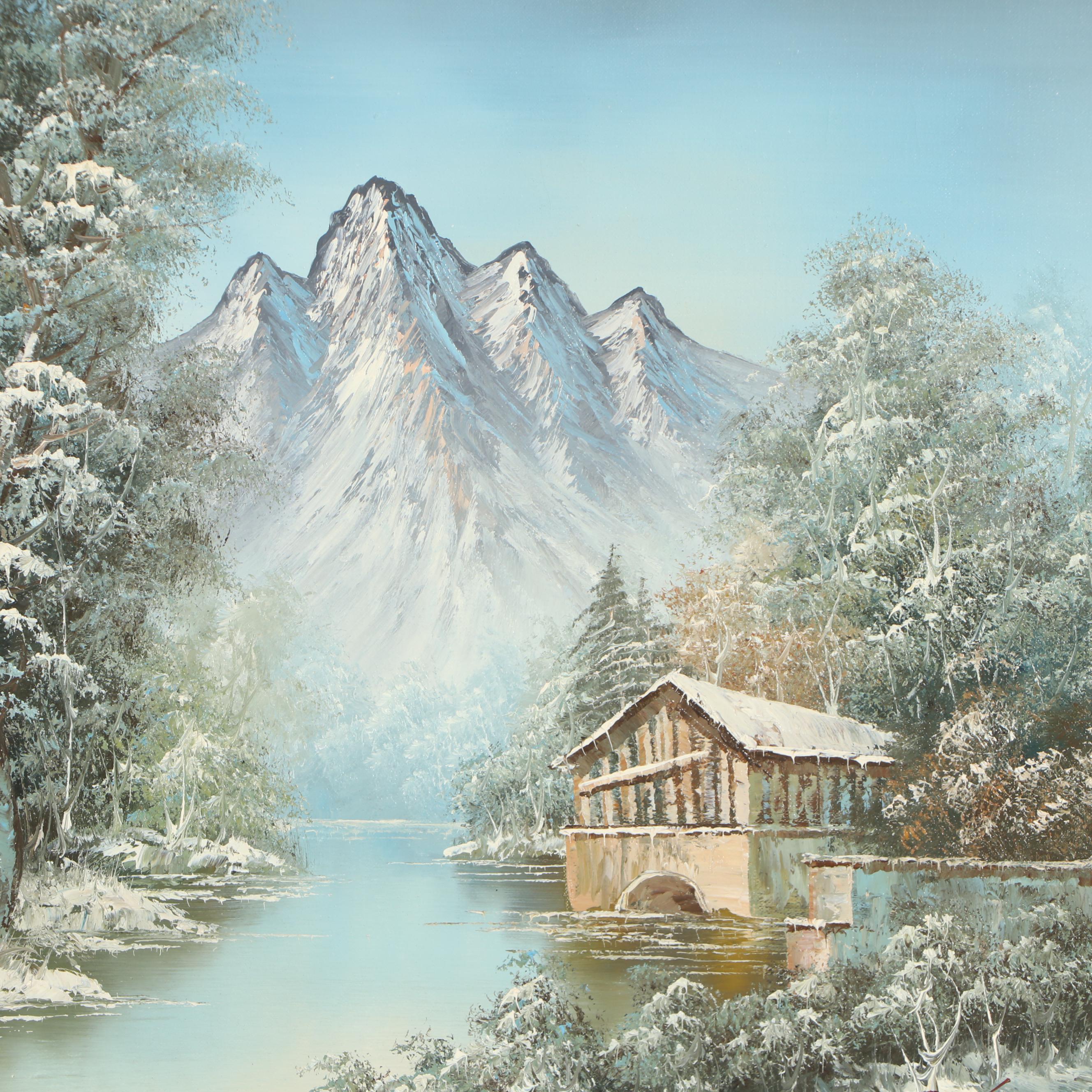 Carl Madden Mountain Landscape Oil Painting | EBTH