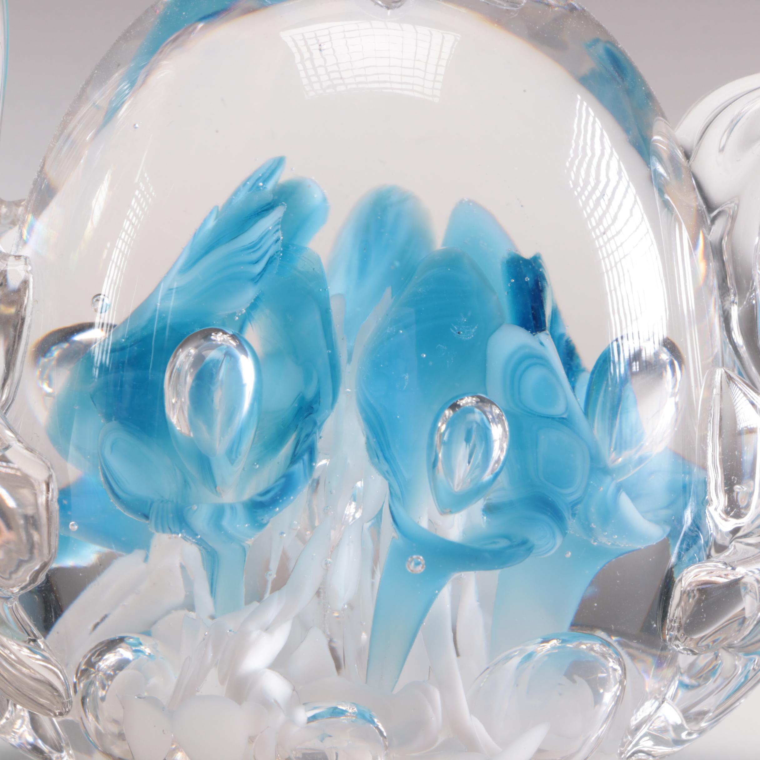 Nancy Freeman Glass Vase Paperweight and Gibson Glass Teapot ...