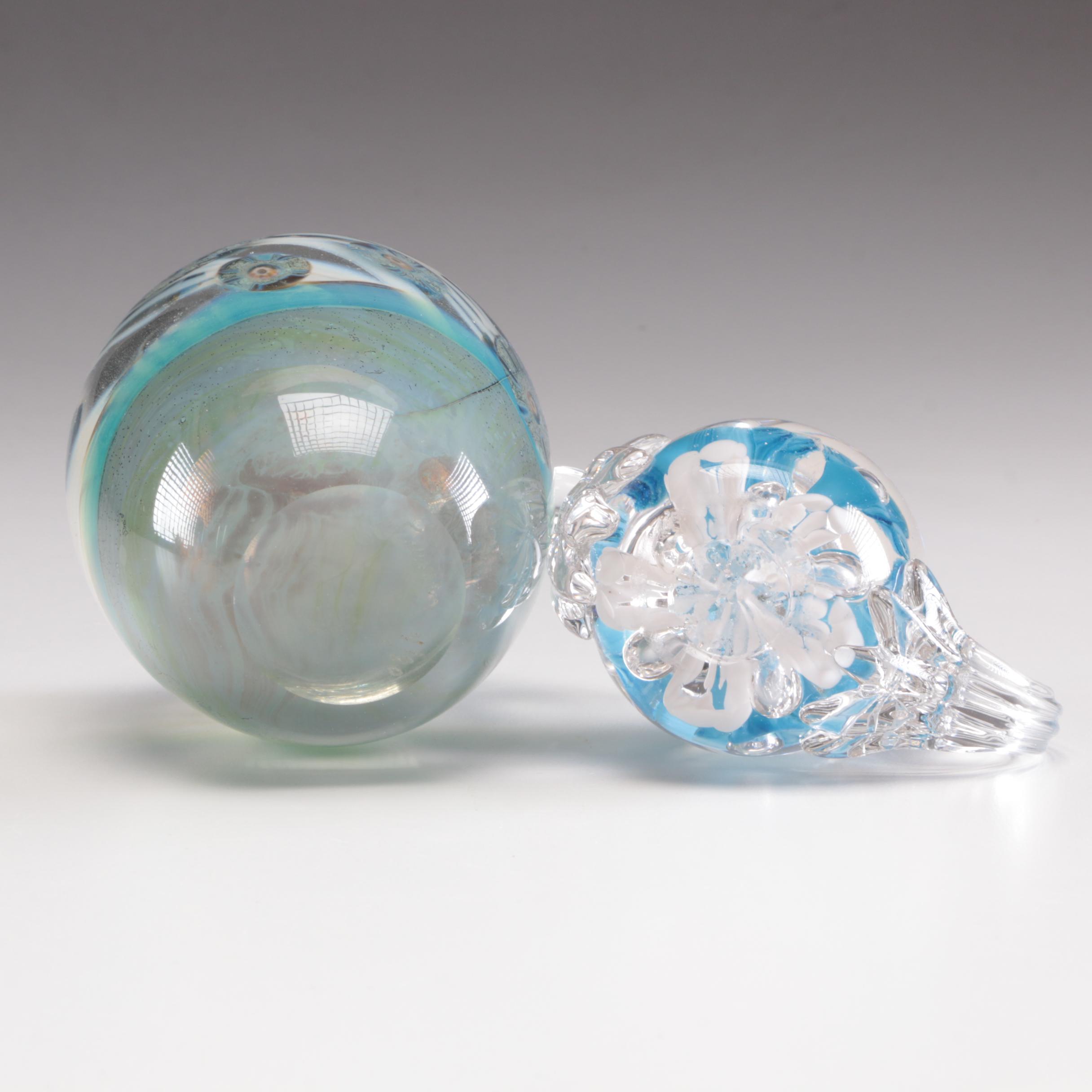 Nancy Freeman Glass Vase Paperweight and Gibson Glass Teapot ...