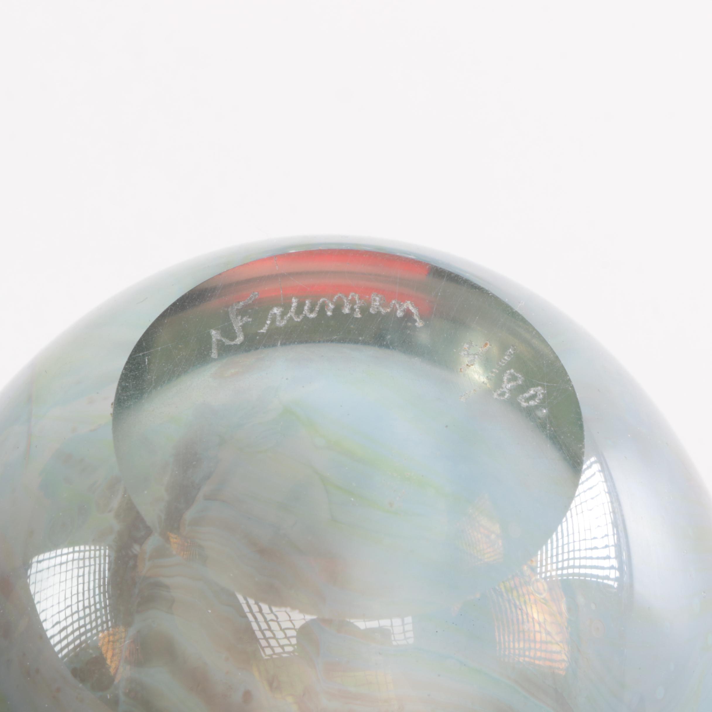 Nancy Freeman Glass Vase Paperweight and Gibson Glass Teapot ...